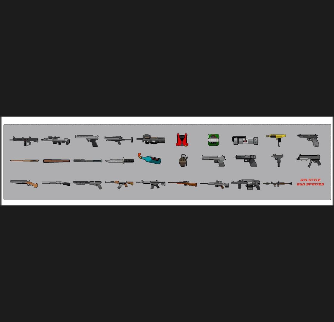 ArtStation - GTA-like Gun sprites
