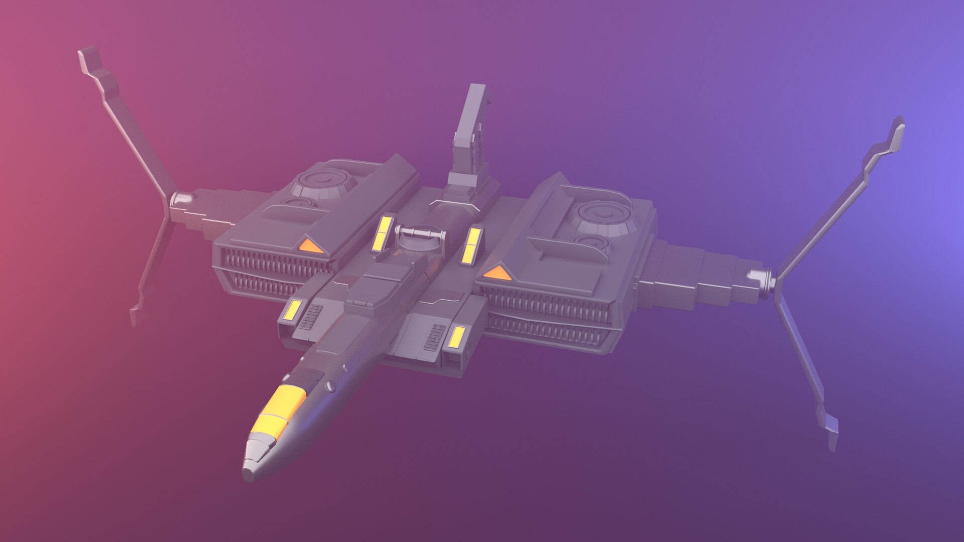 ArtStation - [Maya] Spaceship