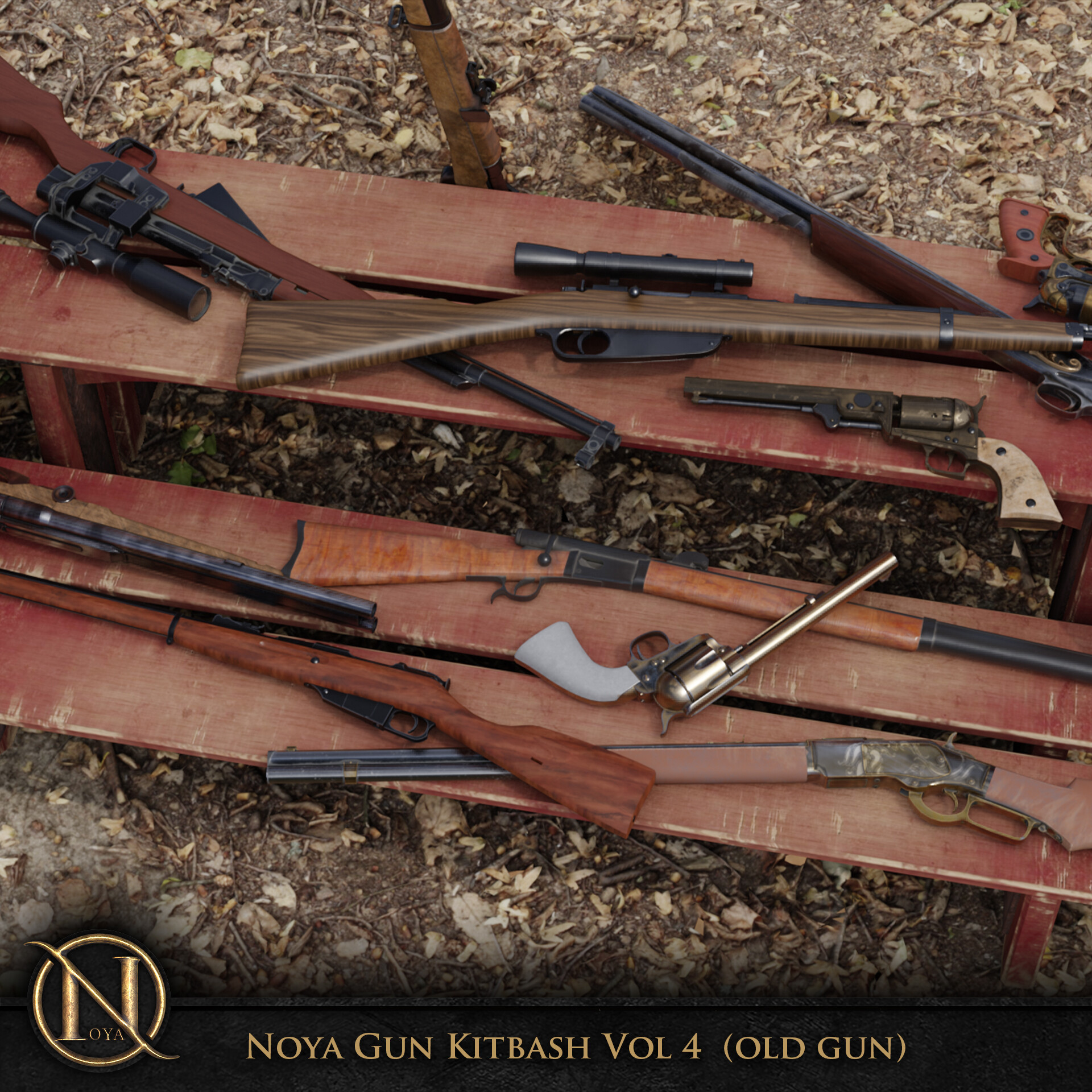 ArtStation - NOYA 50 Old Guns Models (Vol 4)