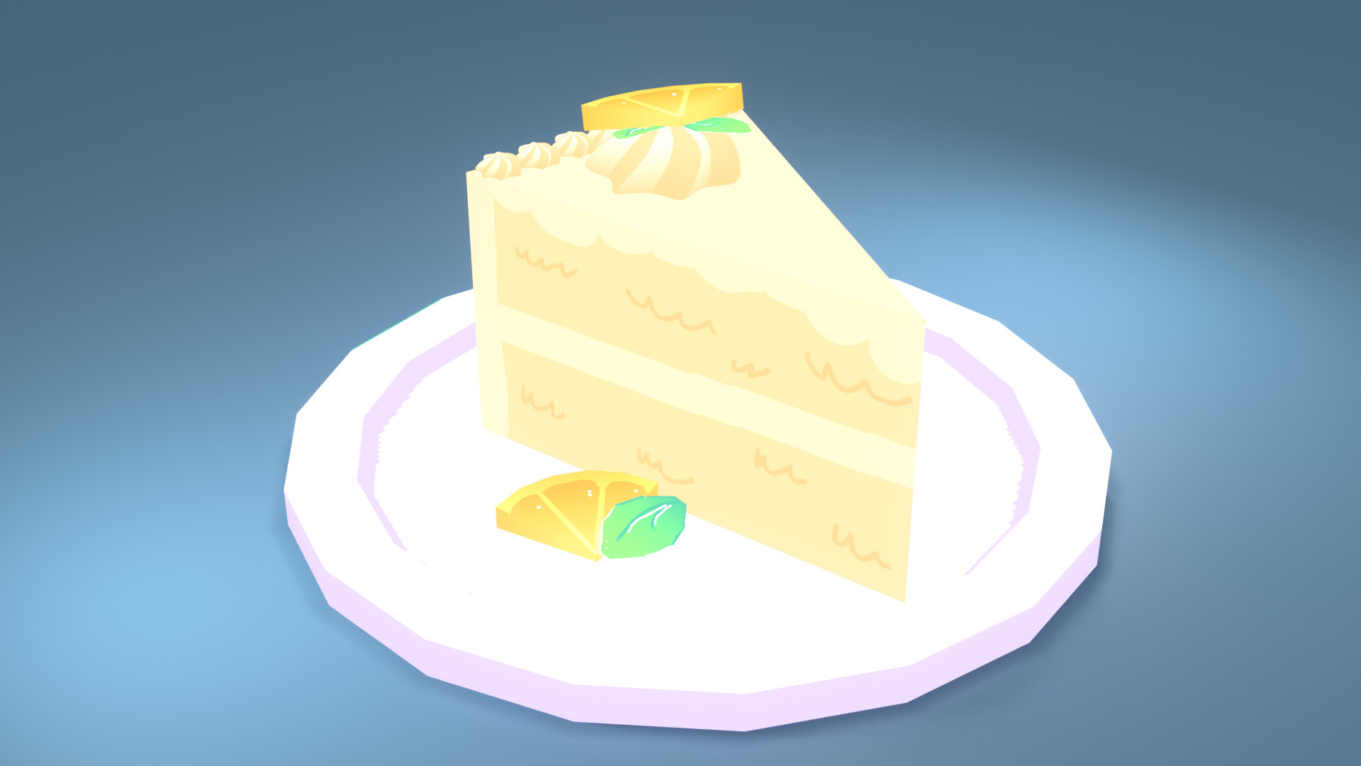 ArtStation - Cute Lemon cake