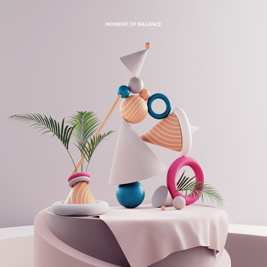 Artstation Life Of Balance 3d Abstract Compositions