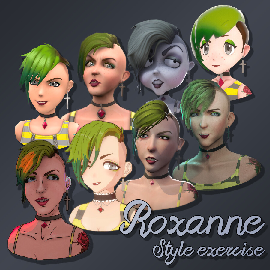 ArtStation - Roxanne | 3D Modeling Style Exercise