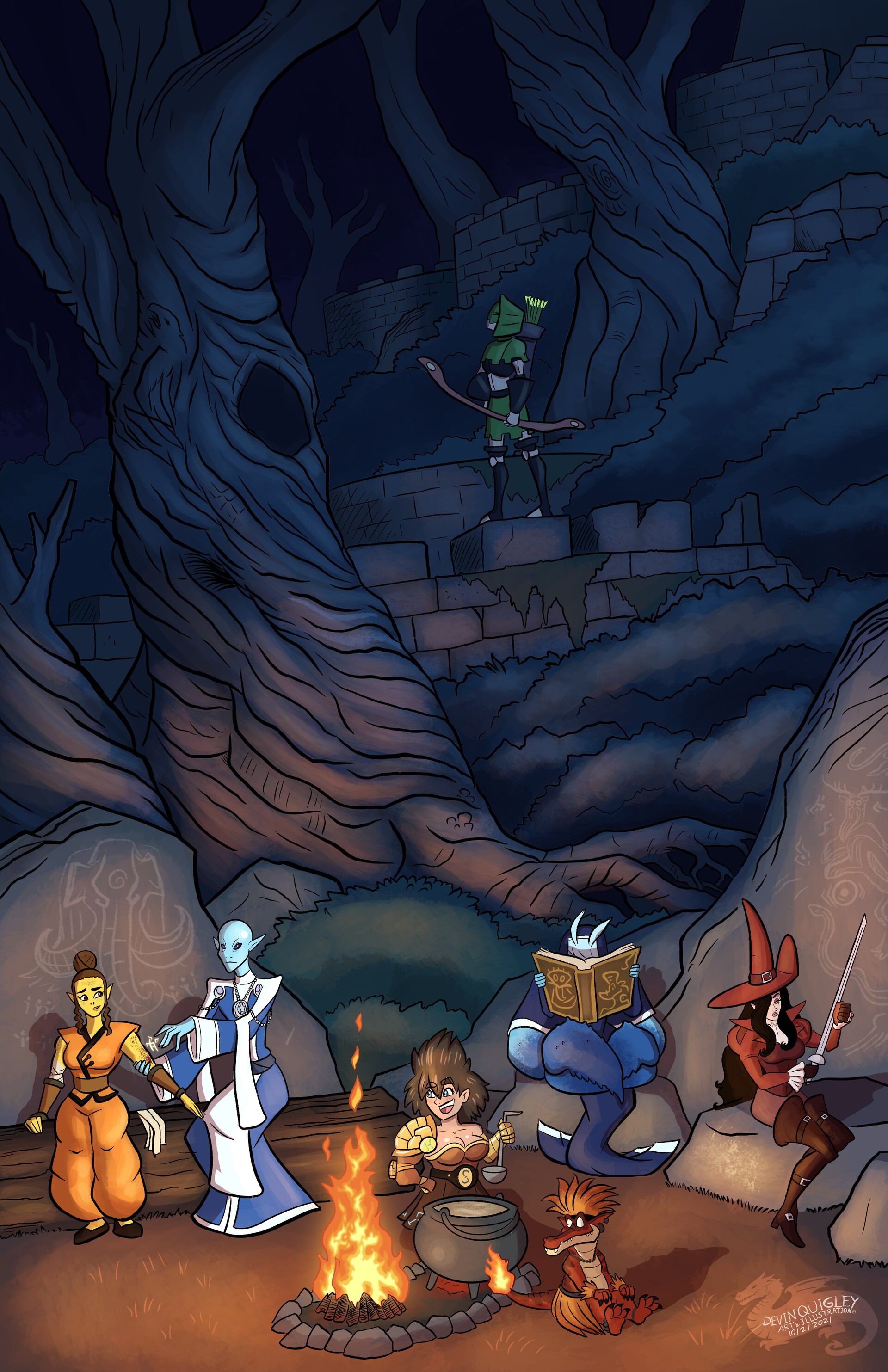 ArtStation - Commission, Dnd Campfire