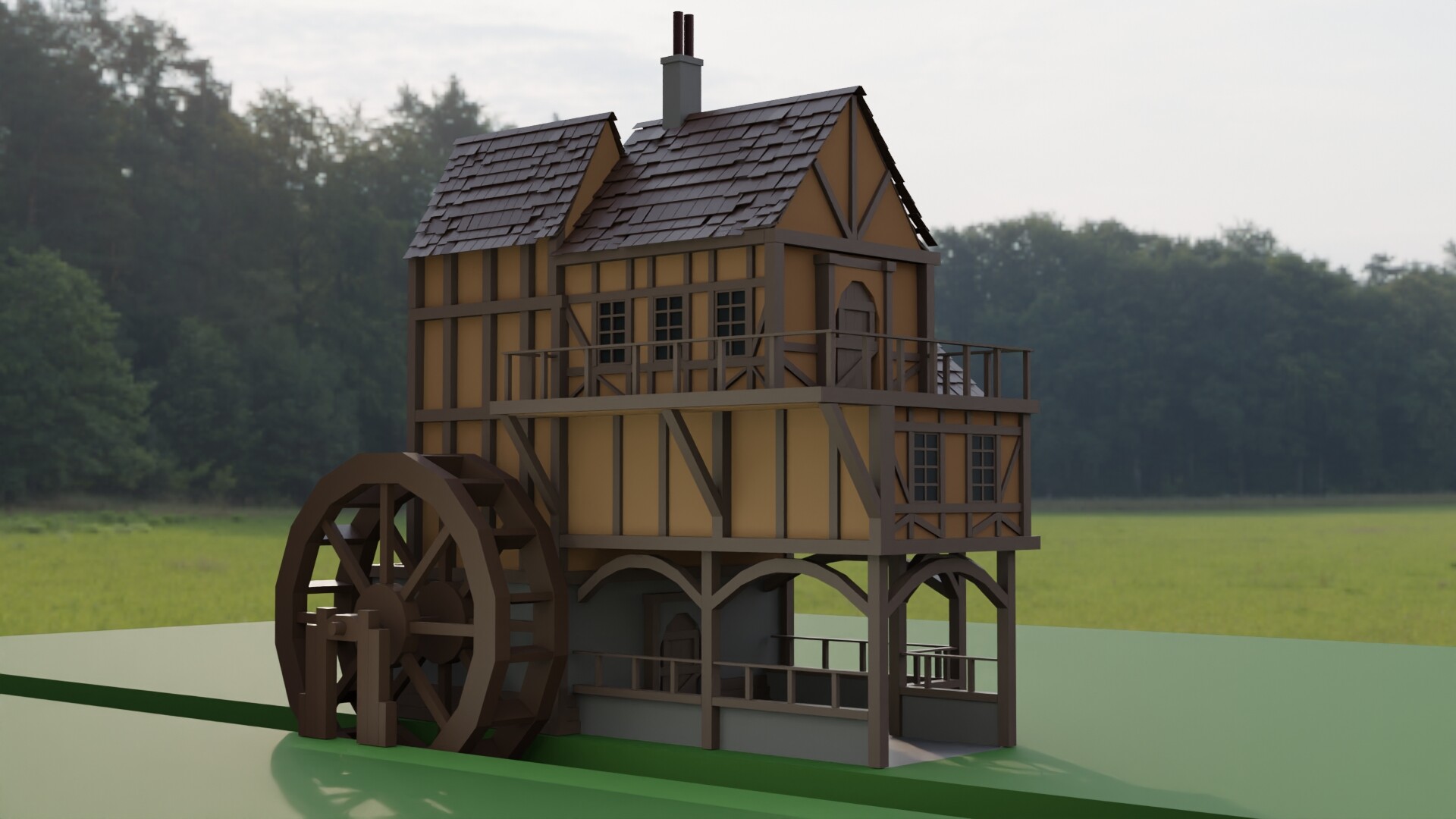 ArtStation - Water mill house