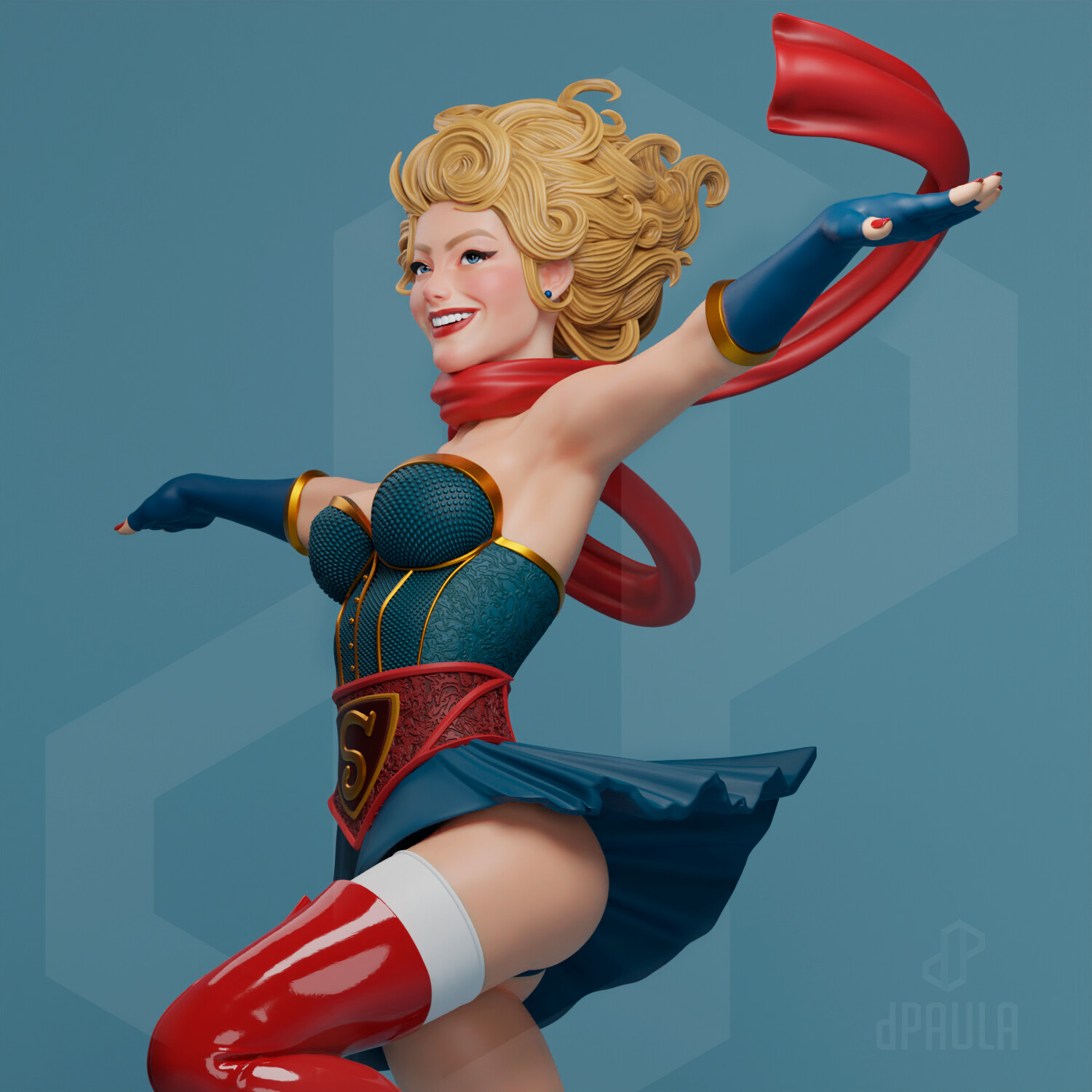 ArtStation - Supergirl Bombshell - Fanart