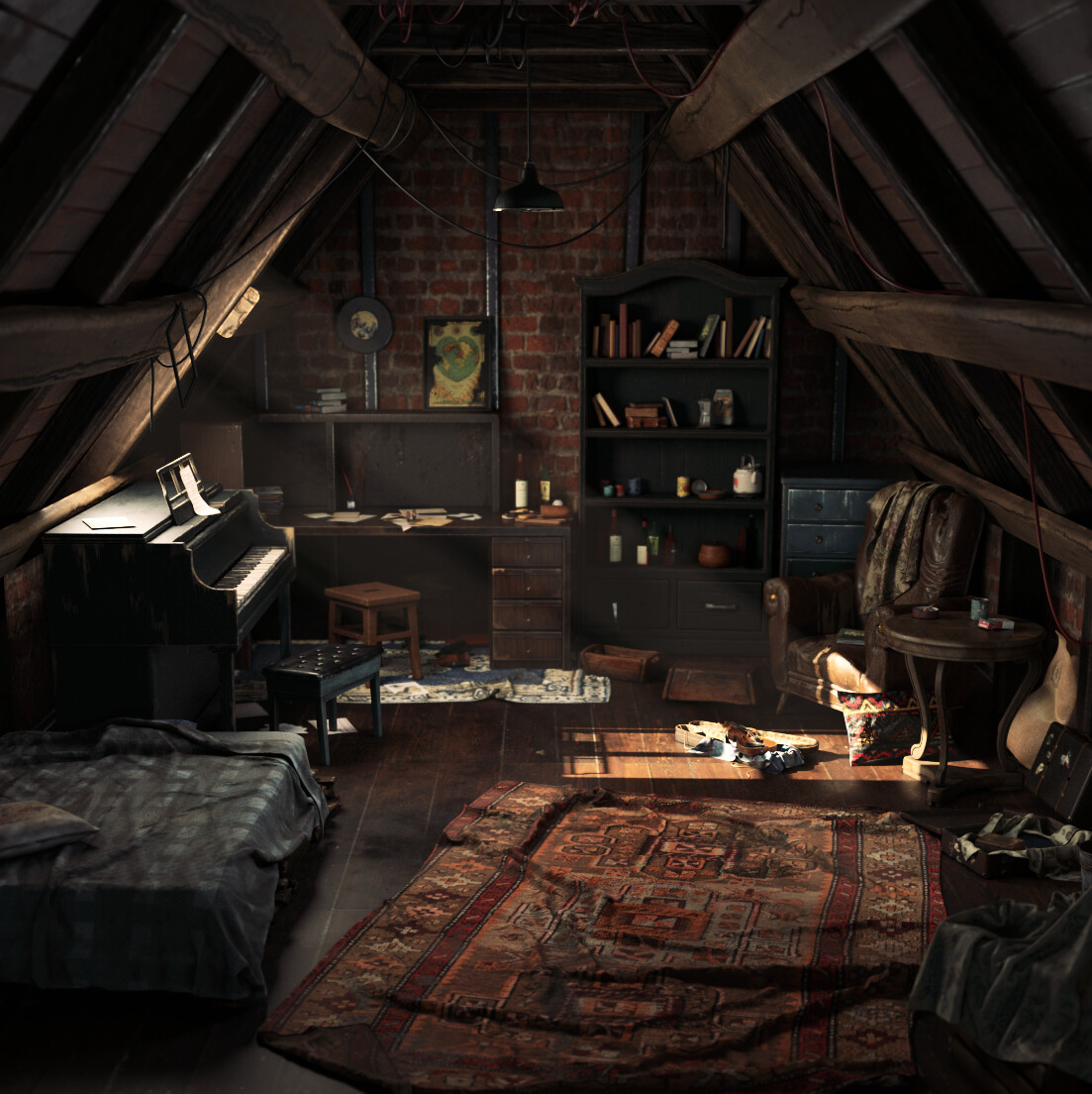 ArtStation - Musician's attic