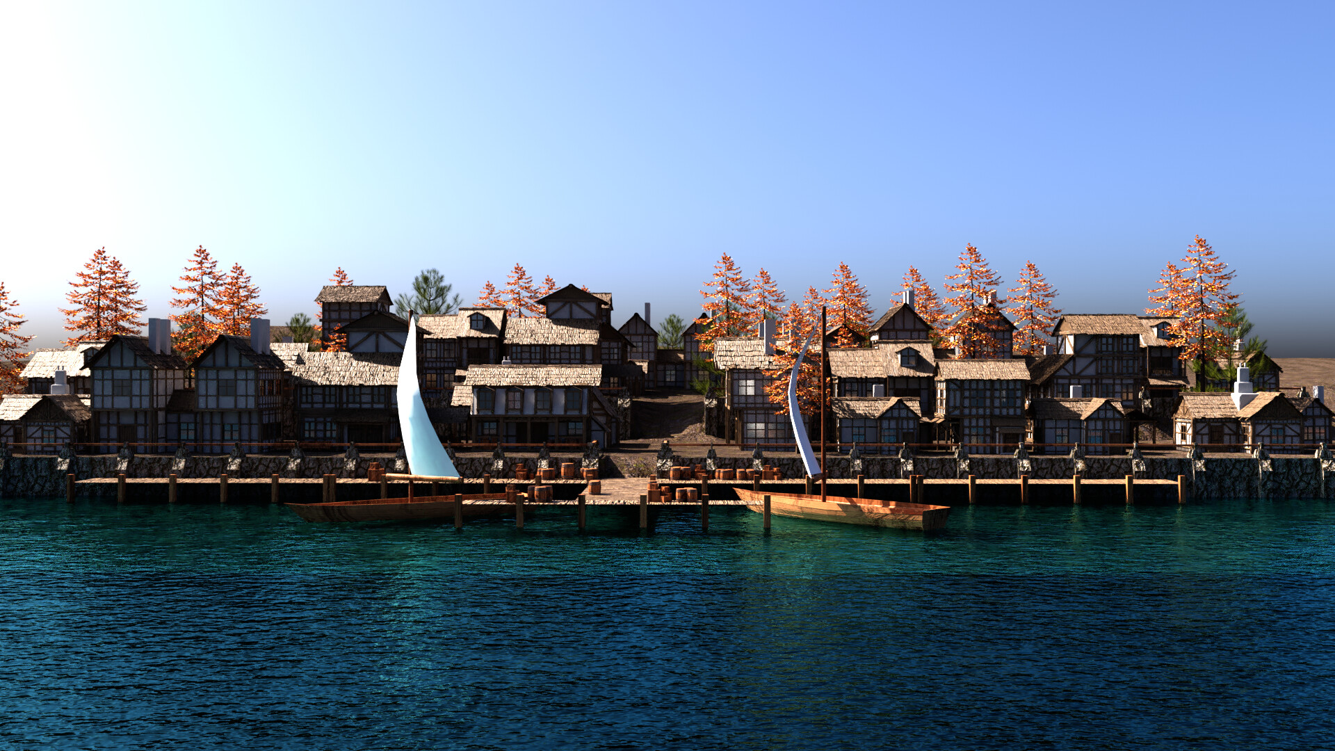 ArtStation - Seaside Town