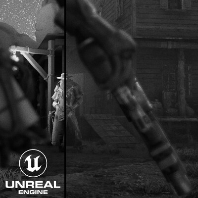 Jack Purdy - Monochrome Cowboy stand-off - UE4 Lighting
