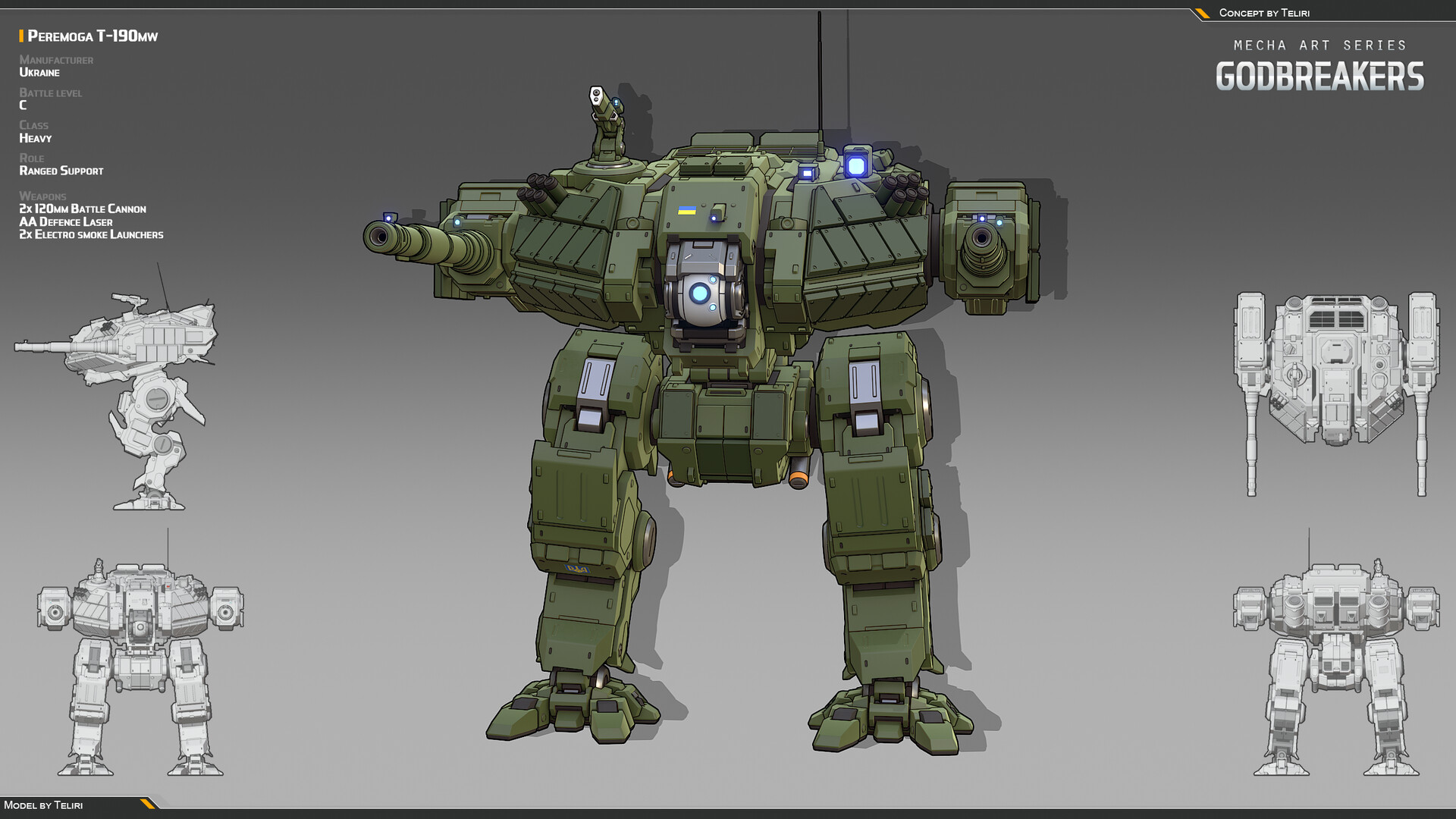 ArtStation - Battlemech 3d concept 1