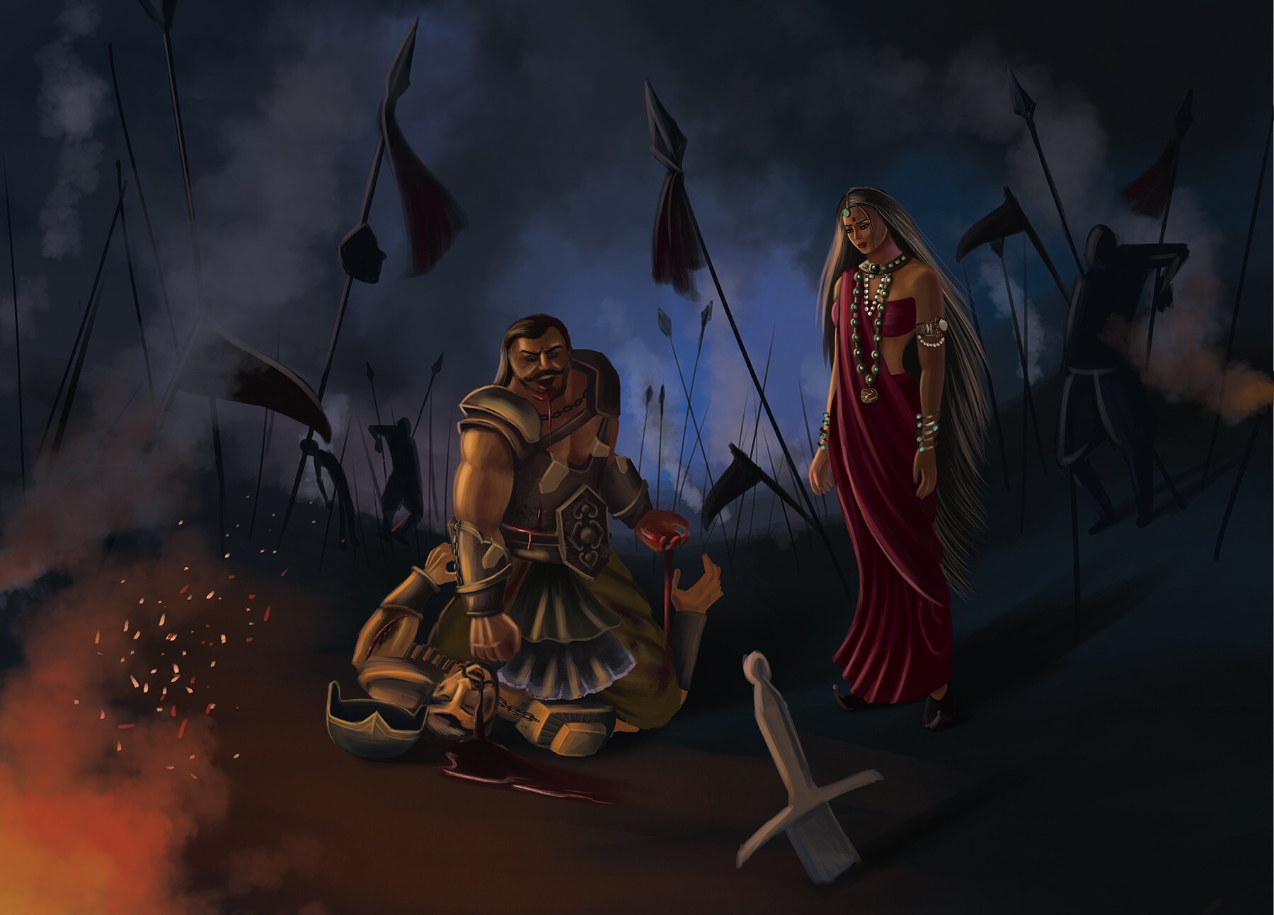 ArtStation - Dushashan Killed (Process)