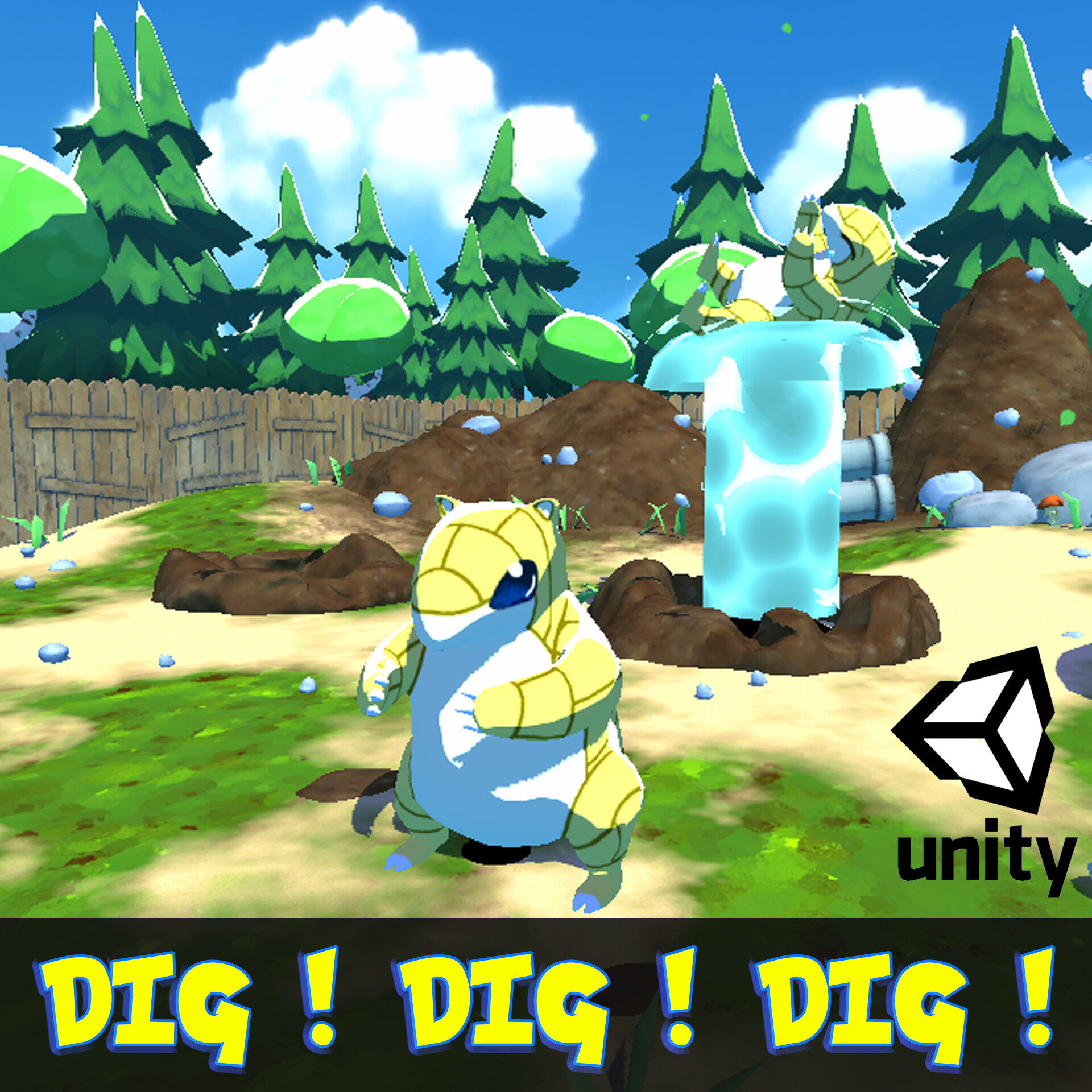 ArtStation - Pokémon Stadium Dig ! Dig ! Dig ! Remake