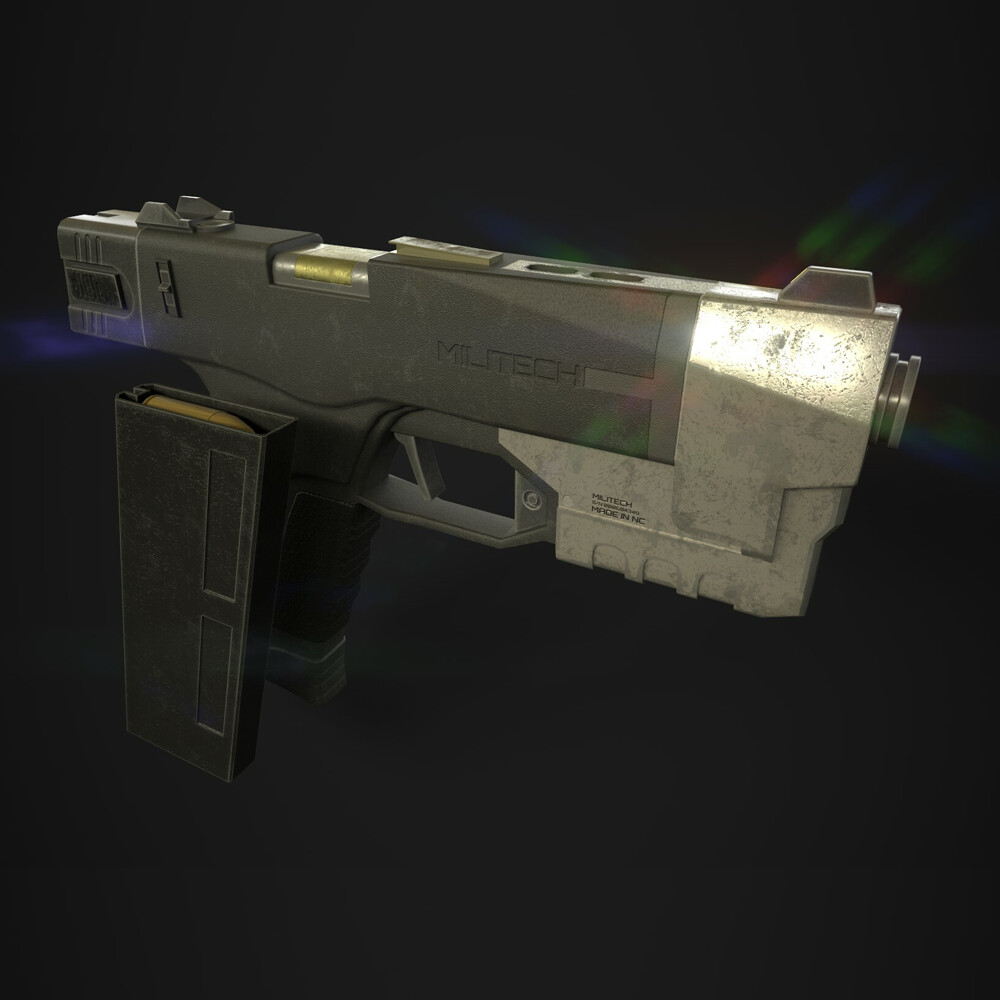ArtStation - CyberPunk 2077 Militech Pistol
