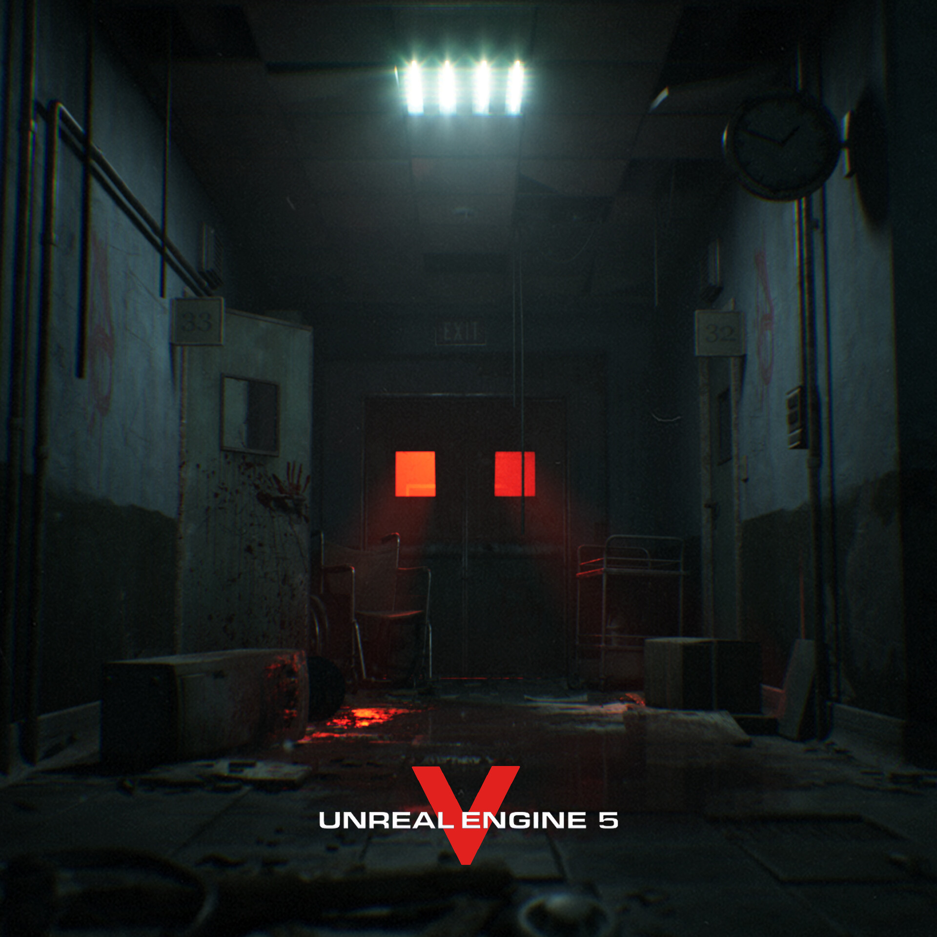 ArtStation - Hospital Horror Lighting Study