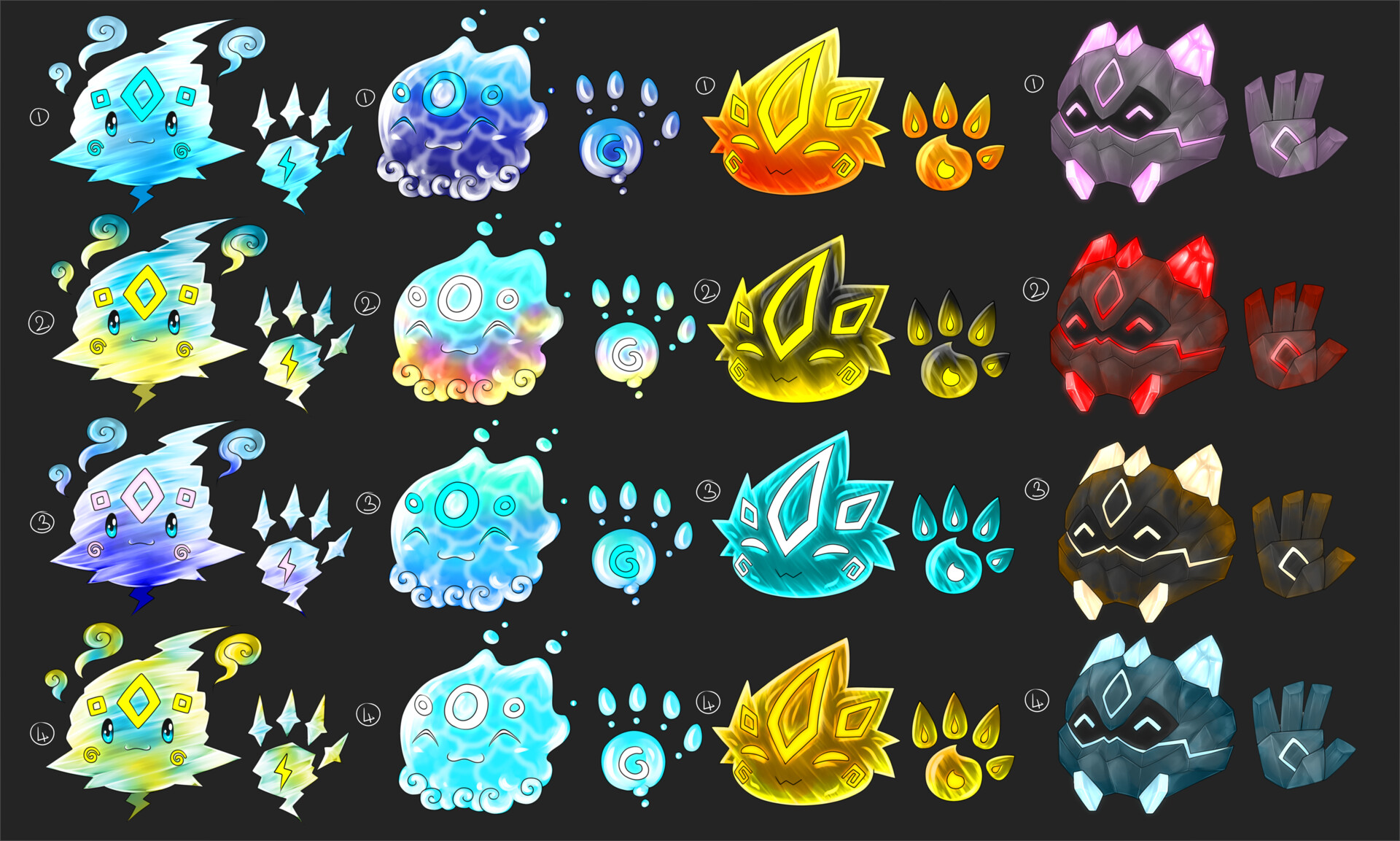 ArtStation - Twitch elementals commission!