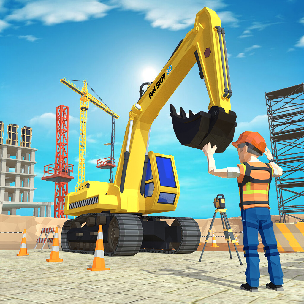 ArtStation - Builders and Cranes - Enjoy Fun Construction Games - FunStop3D