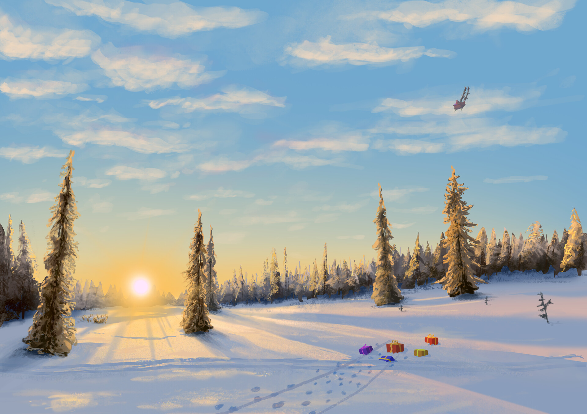 ArtStation - Winter Painting