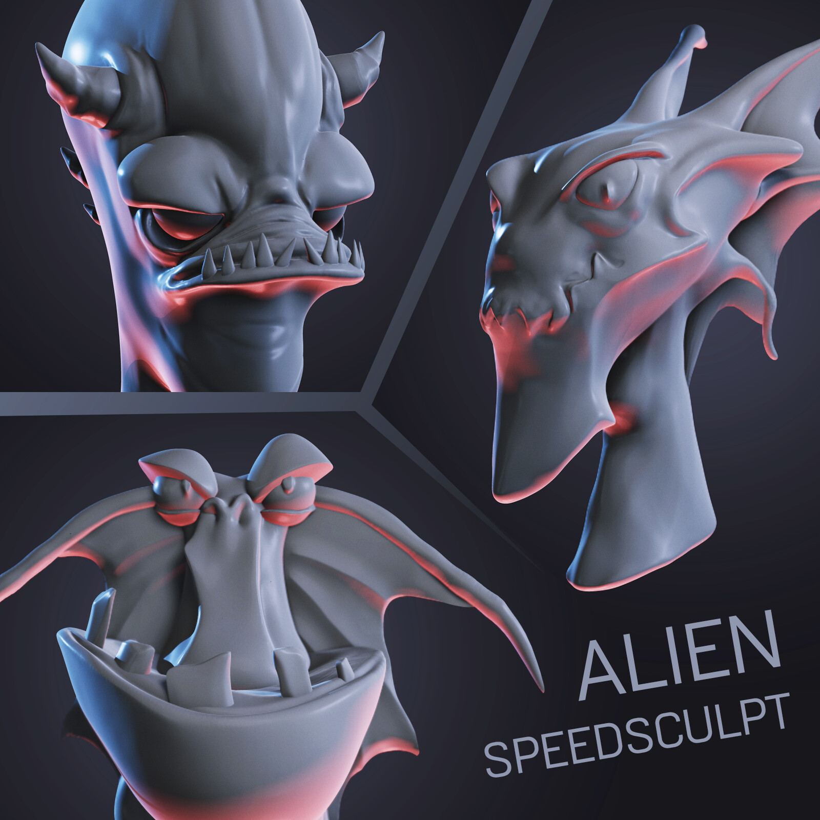 ArtStation - One Hour Alien Speedsculpt