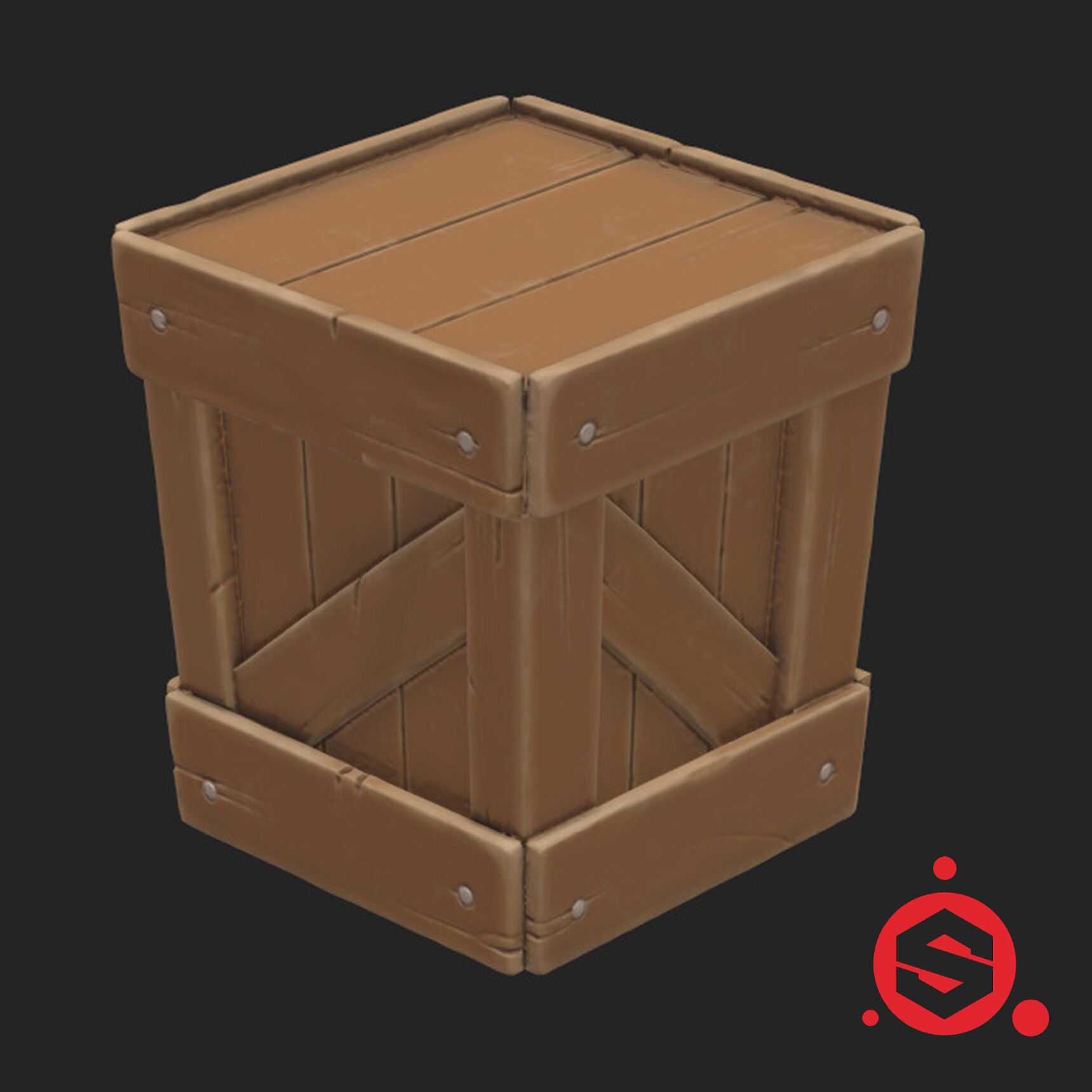 ArtStation - Stylized Wooden Box