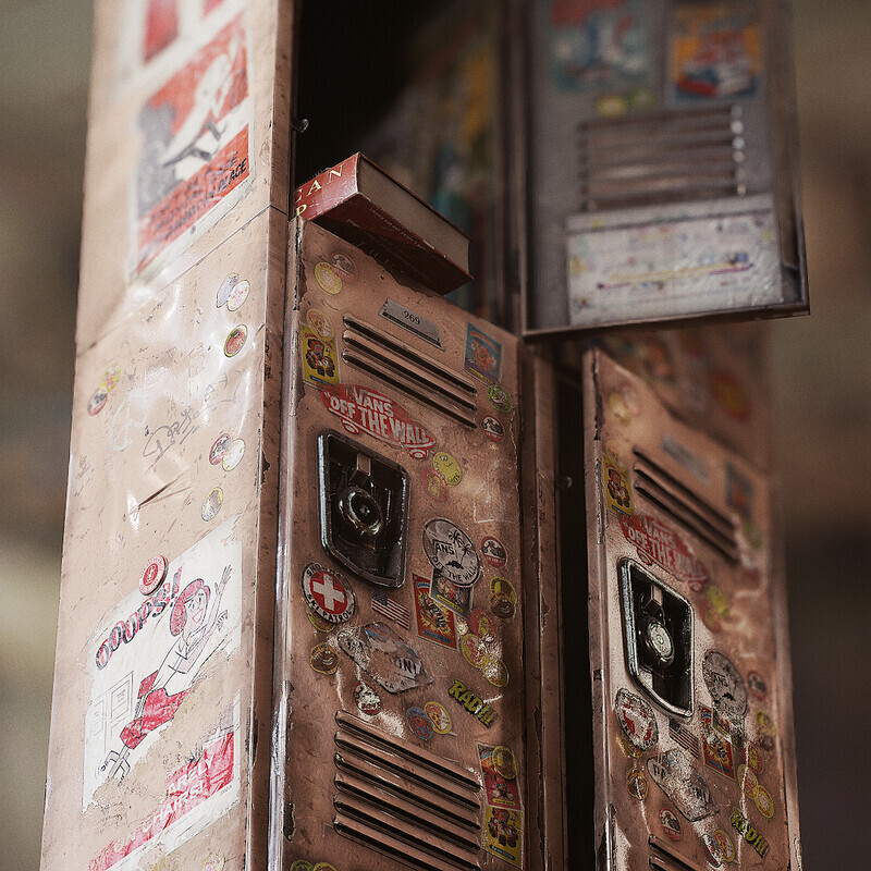ArtStation - 80's High School Lockers