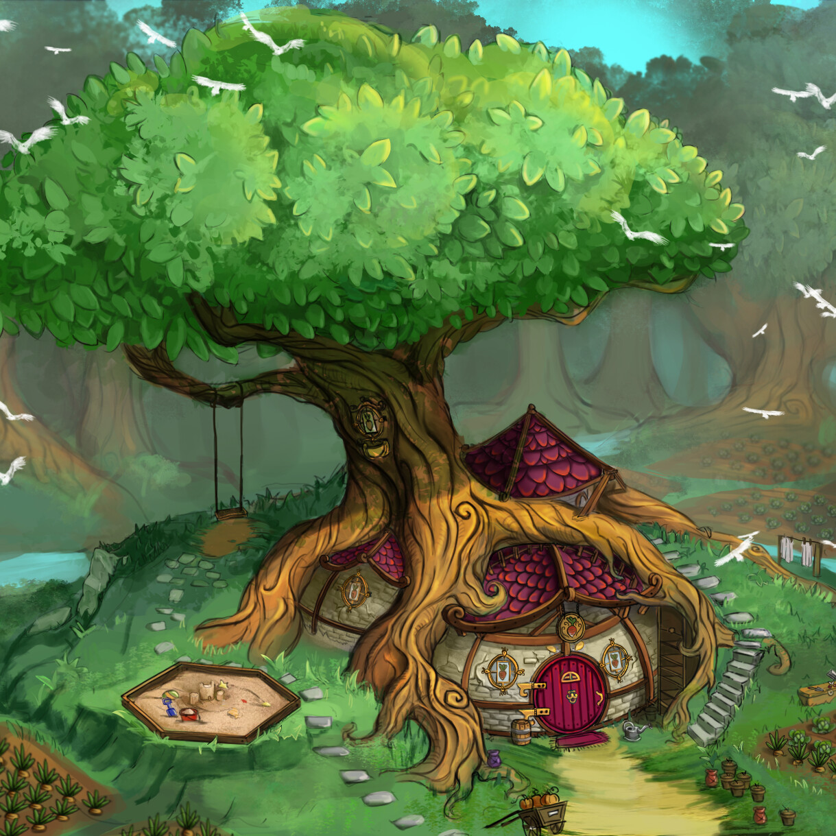 ArtStation - Untamed- When animals ruled the world: Rabbit Hut exterior