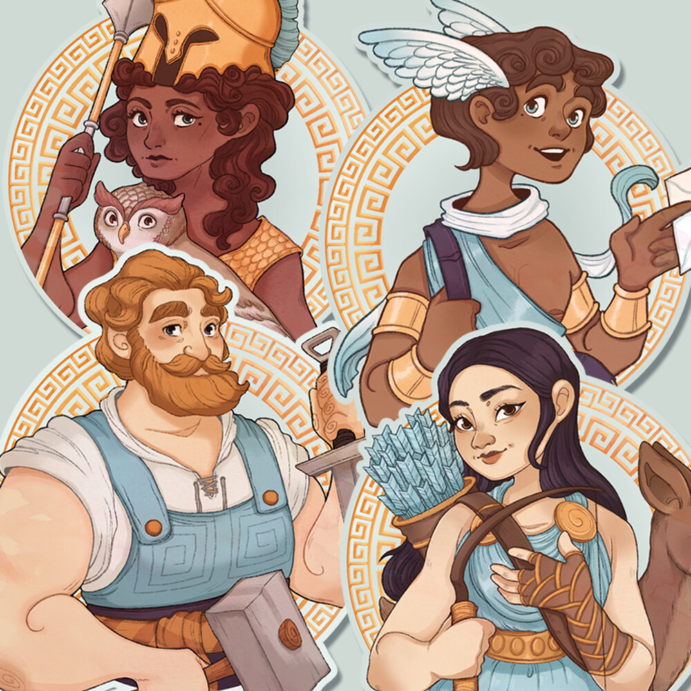 ArtStation - Greek Gods - Sticker Designs