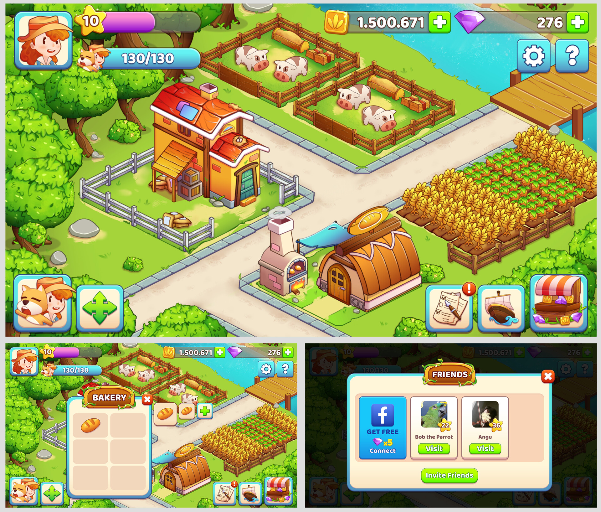 ArtStation - Dream Town - Farm Game Concept