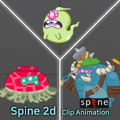 ArtStation - Spine 2d Clip Animation - Monster - eggspider,elephant ...