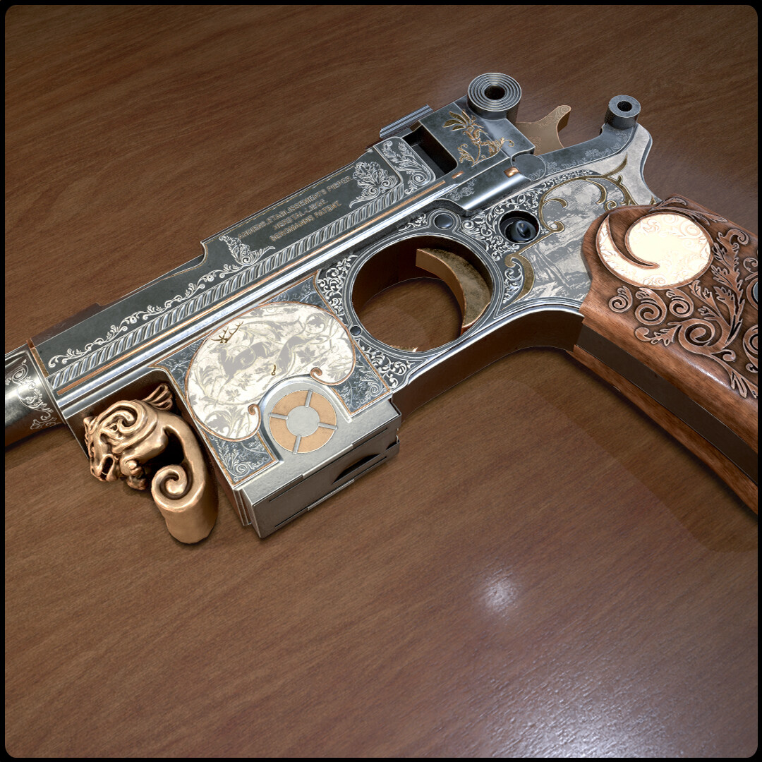 ArtStation - Bergmann Pistol, 1908 model