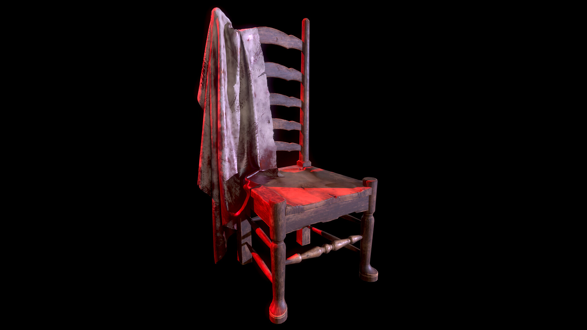 ArtStation - Bloody tissue on a chair
