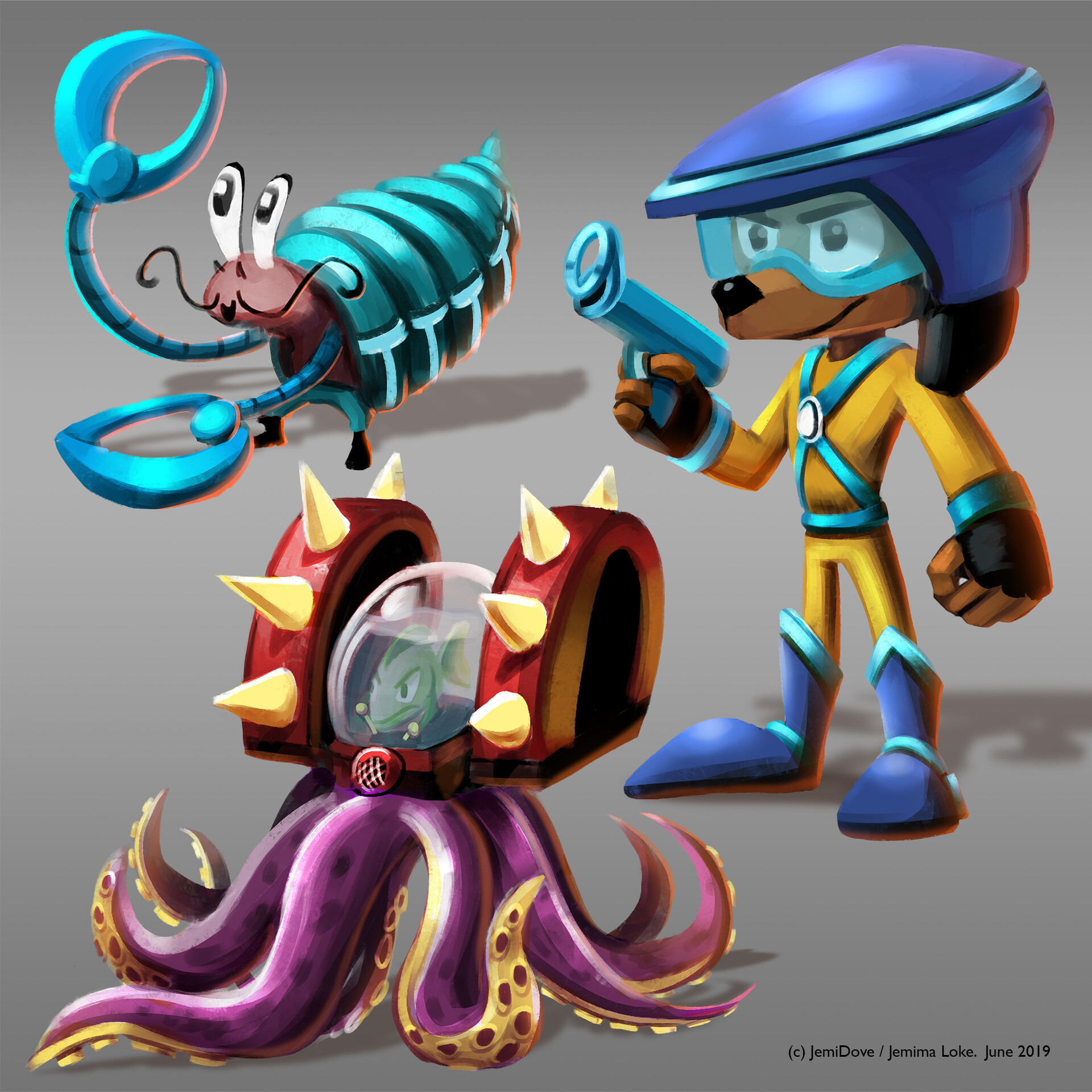 Jemima Loke - BubbleForce: Character designs