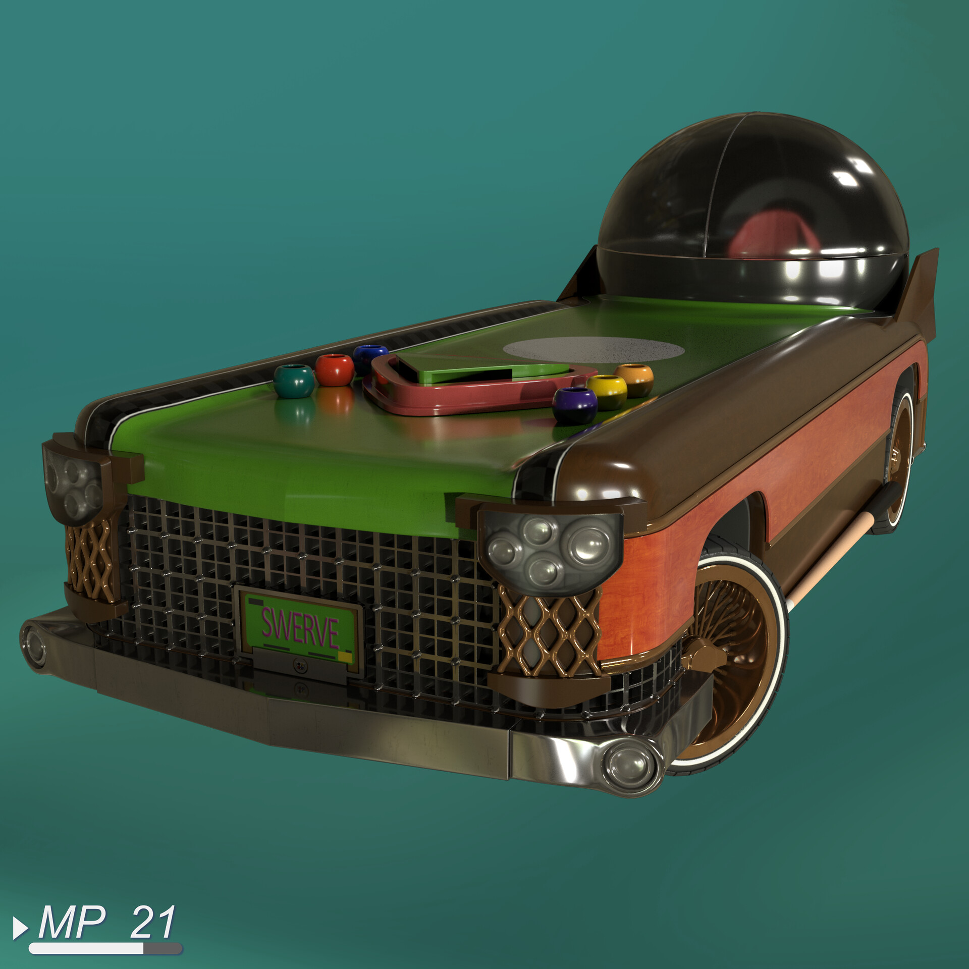 ArtStation - Billiards themed Cadillac