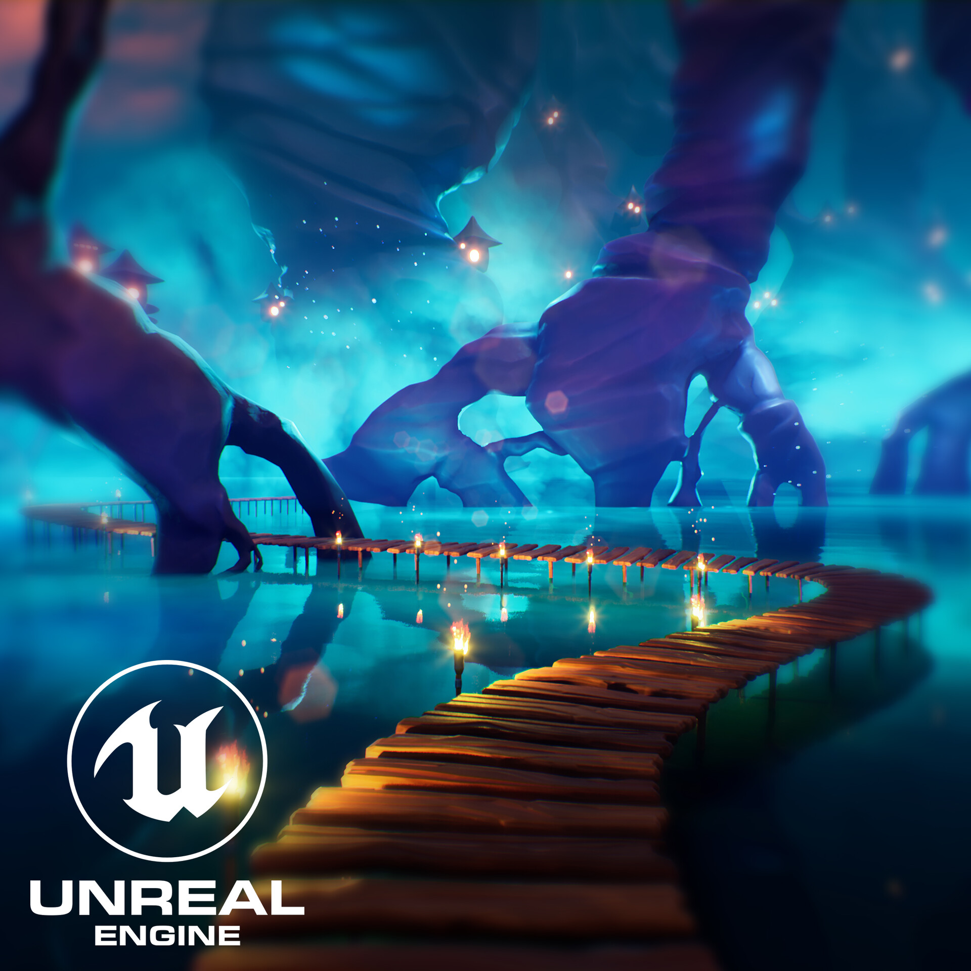 ArtStation - Stylized UE4 Environment - Blue Swamp
