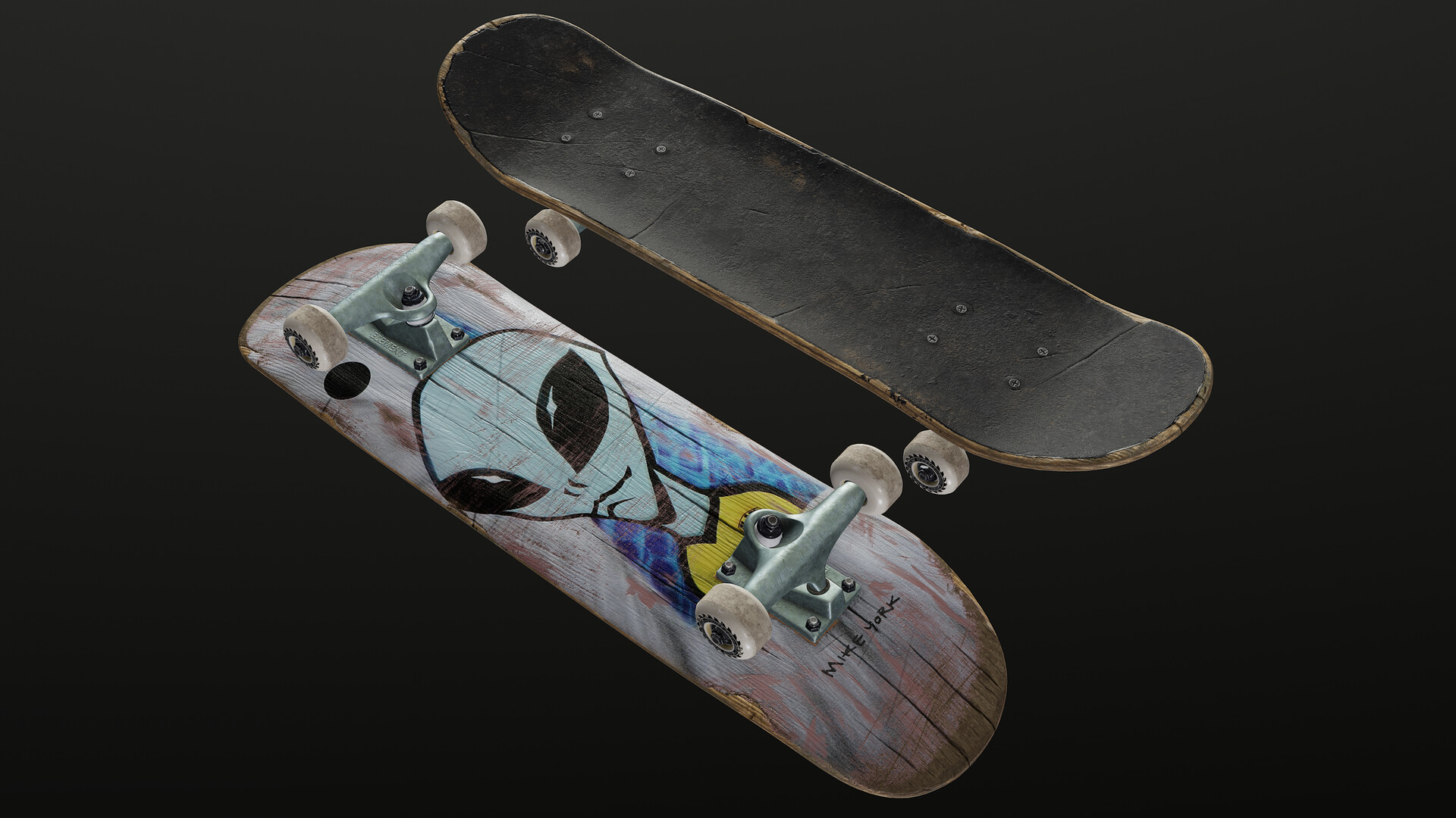 ArtStation - Skateboard Alien