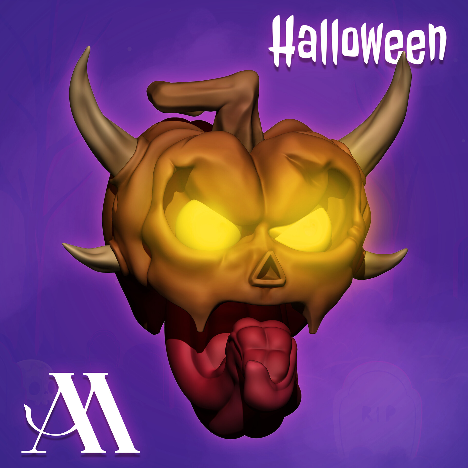 ArtStation - Creepy Pumpkin | Sculpture