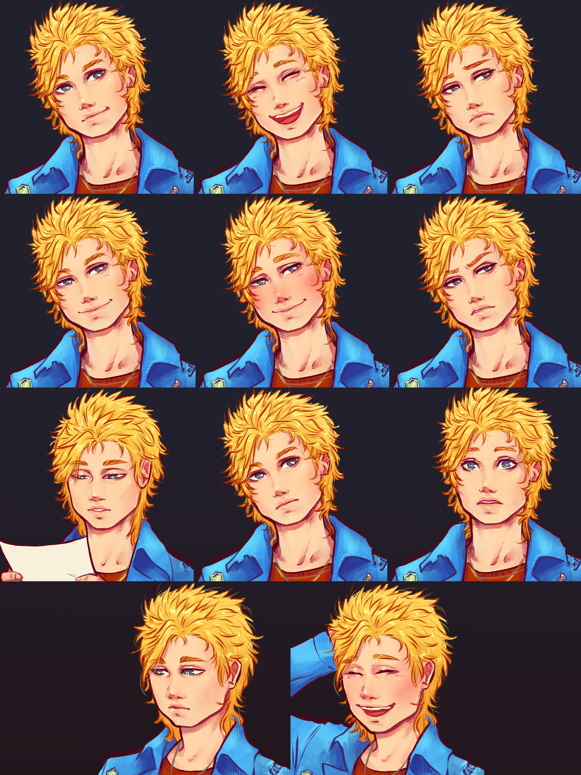 ArtStation - Stardew Valley Portraits: Sam
