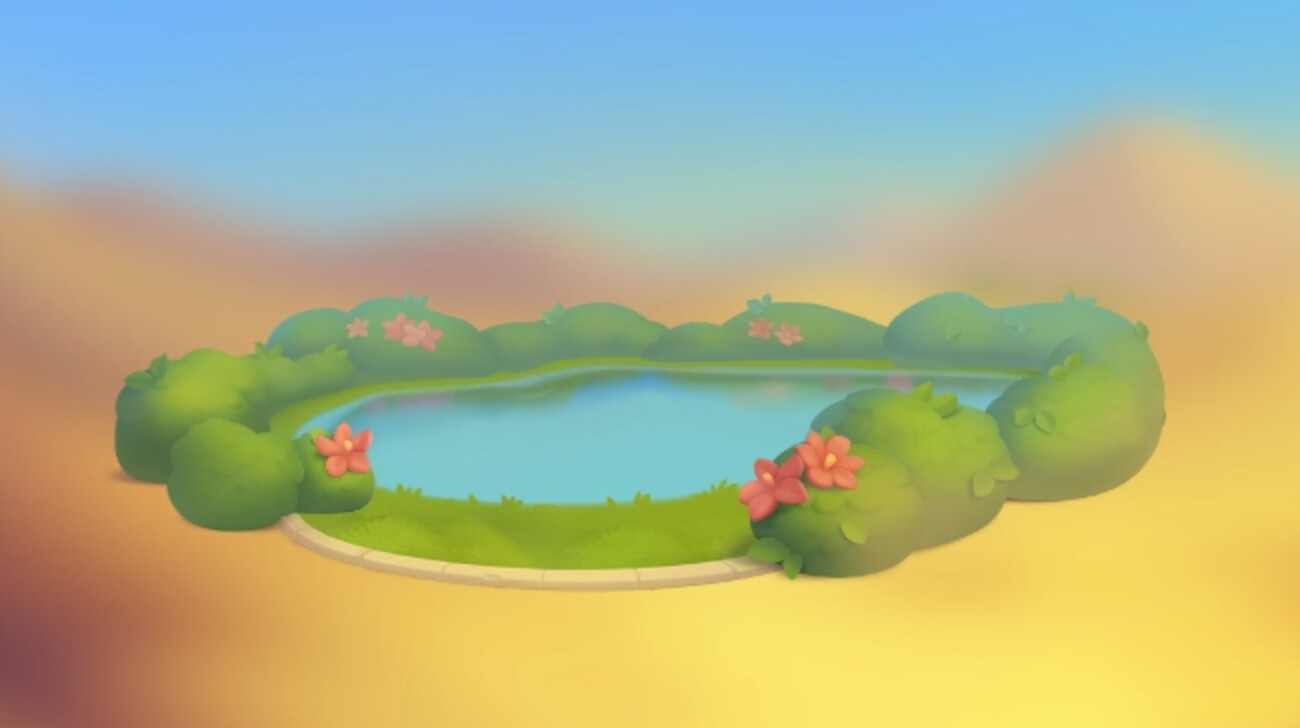 ArtStation - Environment oasis change animation fx