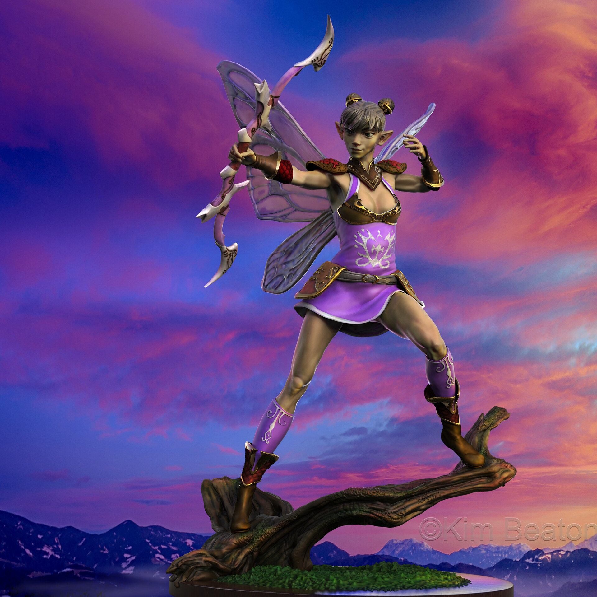 ArtStation - Fairy Archer. 3D sculpt. 2021