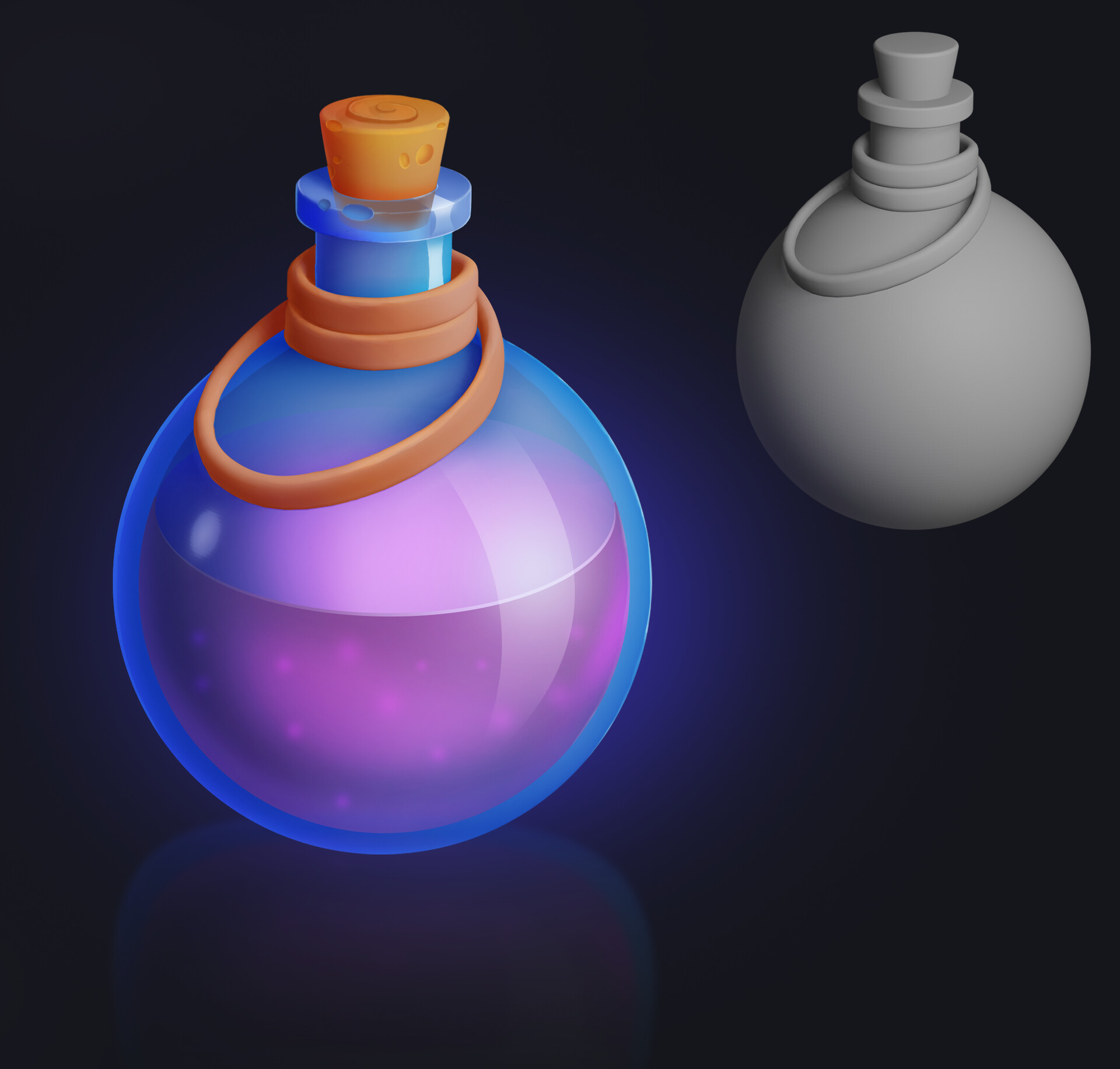 ArtStation - Magic bottle. 3D for 2D.