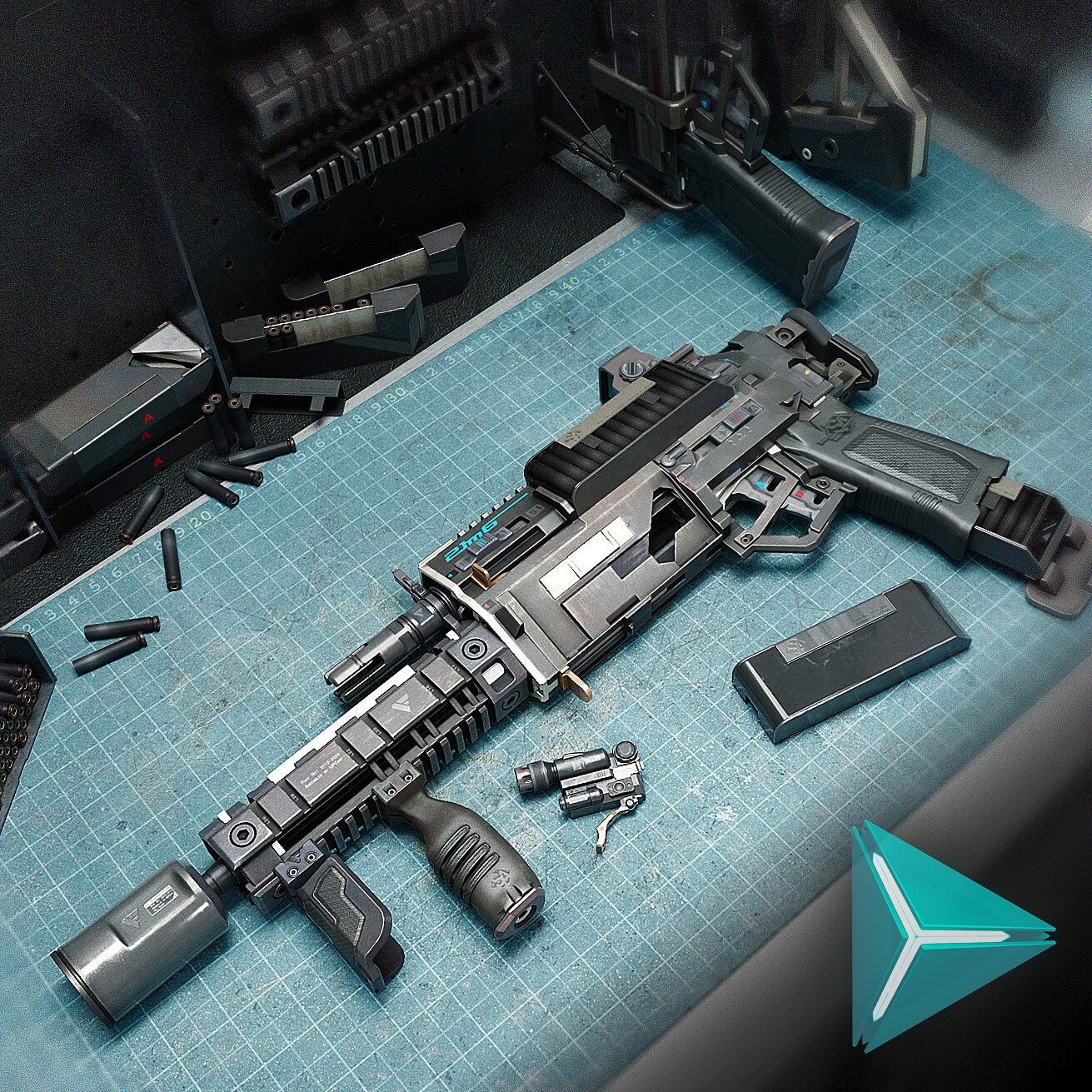 ArtStation - Modern gun