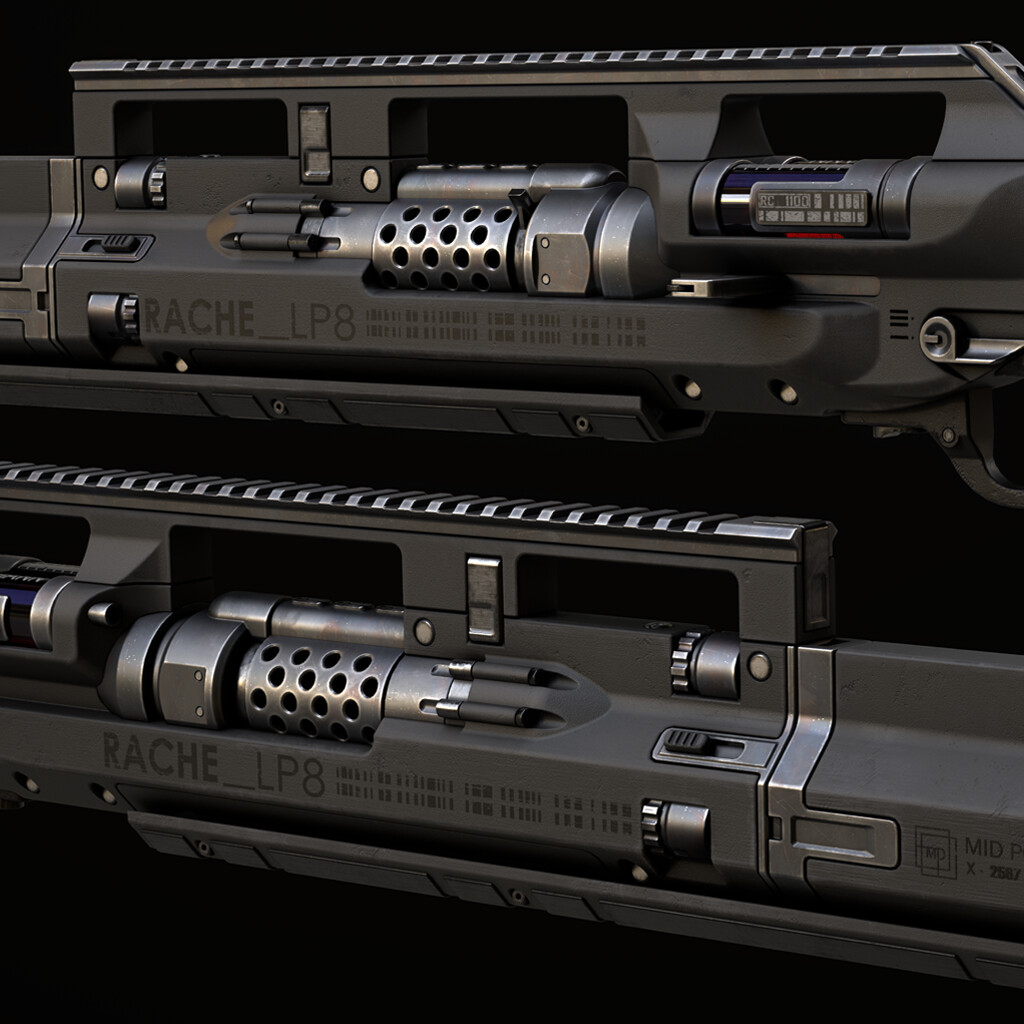 ArtStation - RACHE LP8 Sci-fi gun