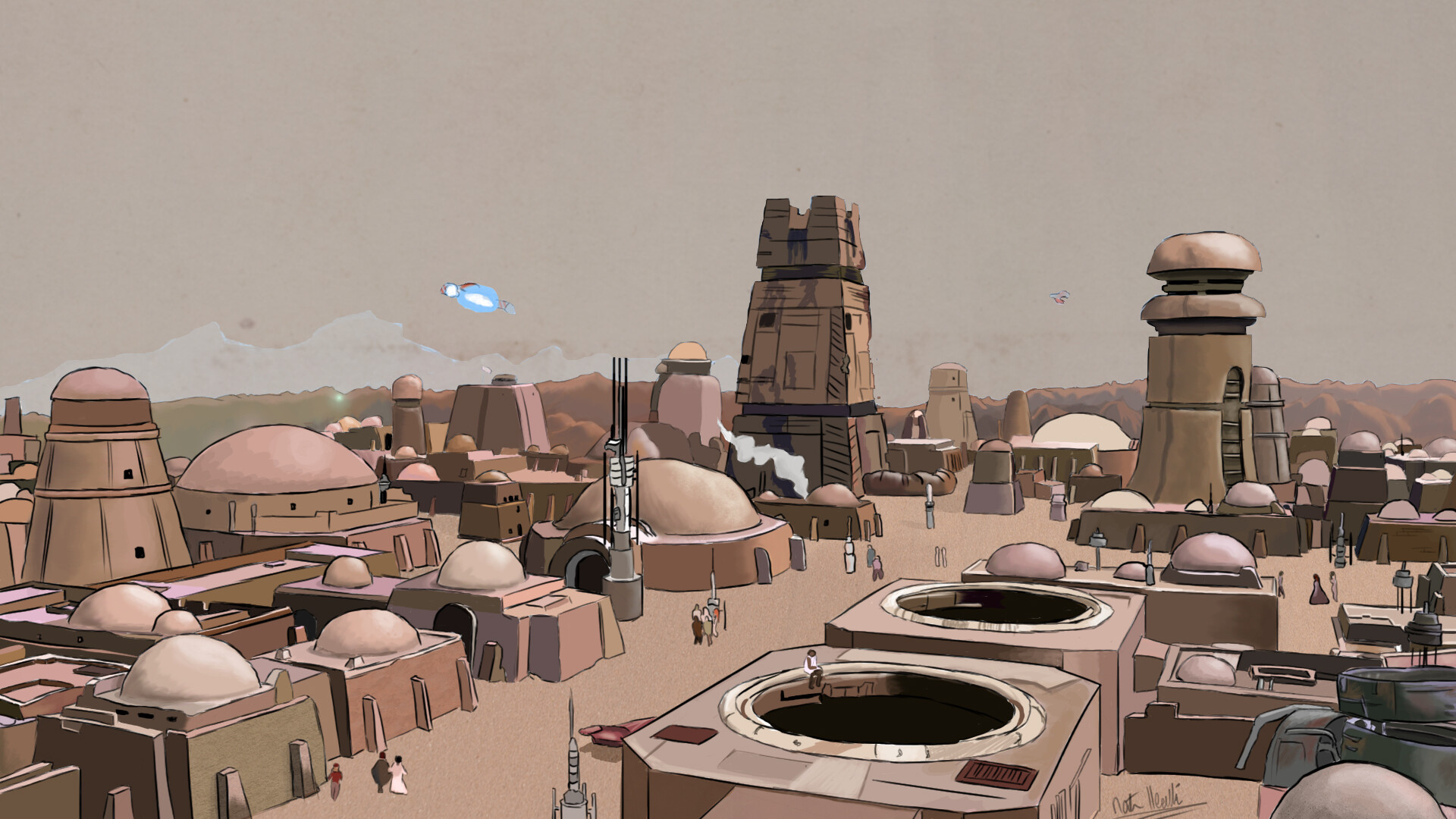 ArtStation - "Wretched Hive of Scum and Villainy" (Digital 2D)