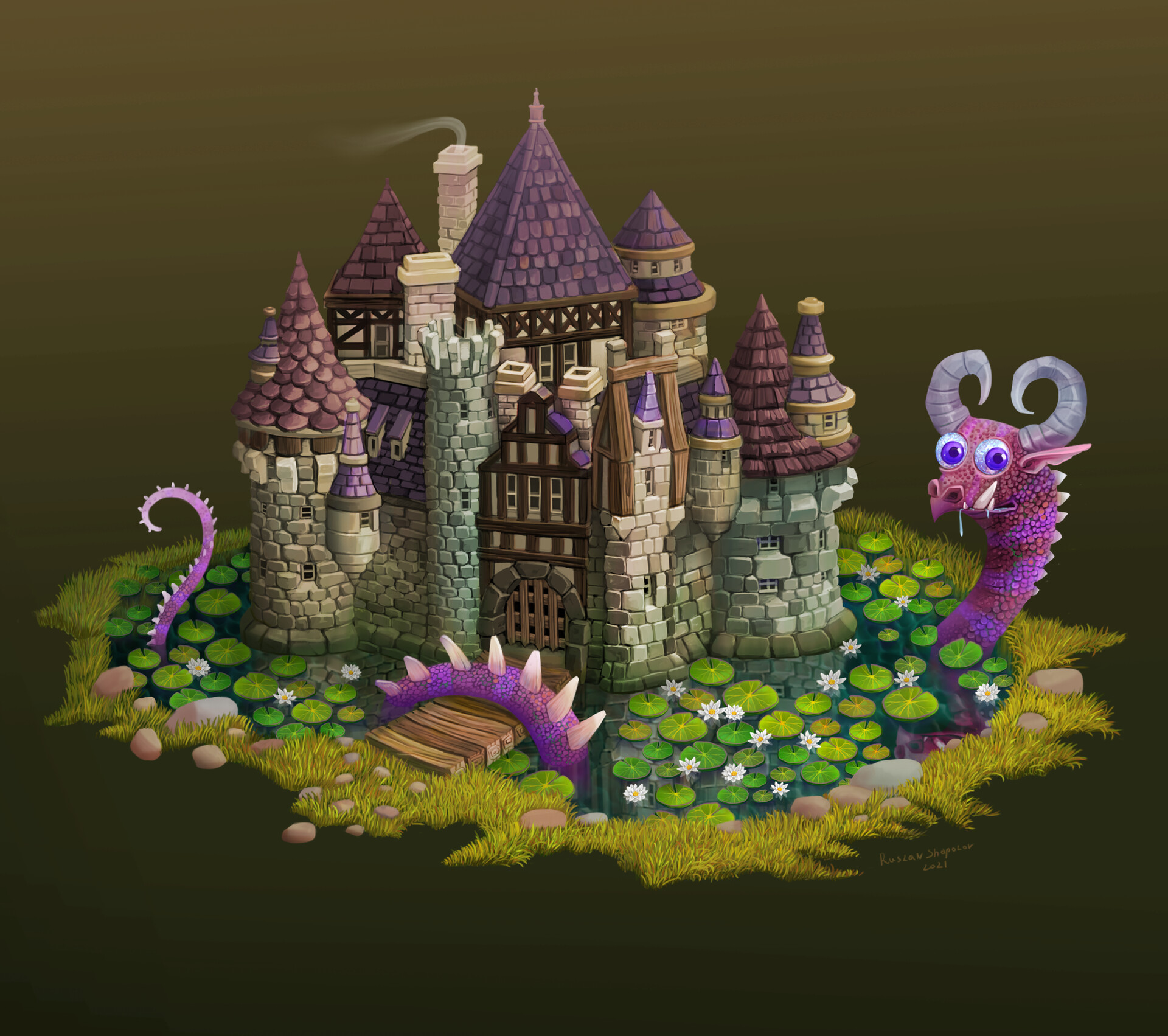 ArtStation - Dragon castle