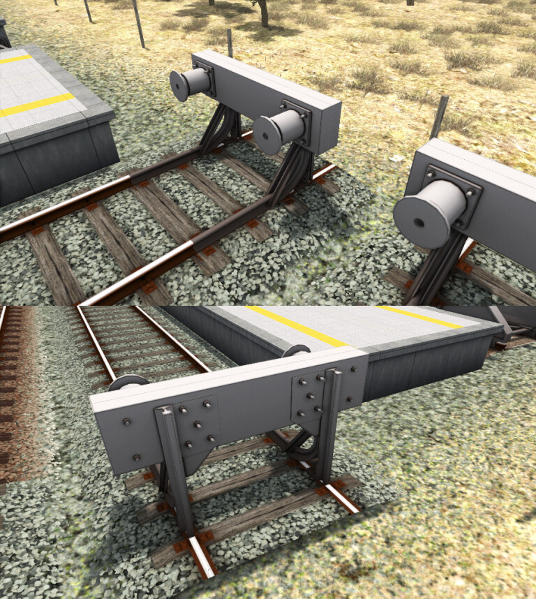 ArtStation - buffers for iberian rail tracks