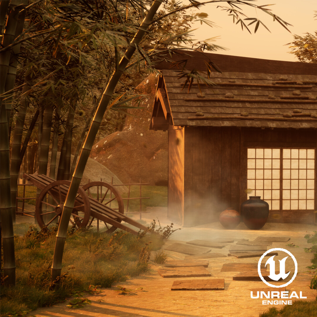 ArtStation - Feudal Japan Farm House