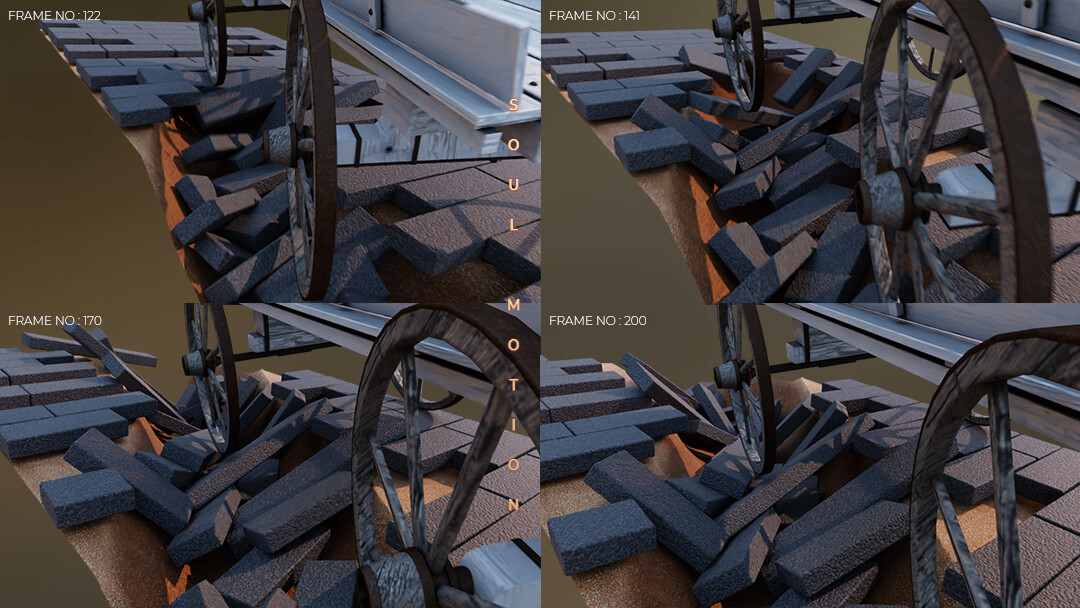 ArtStation - Collapsing Pathway🛣️👣[Rigid Bodies]