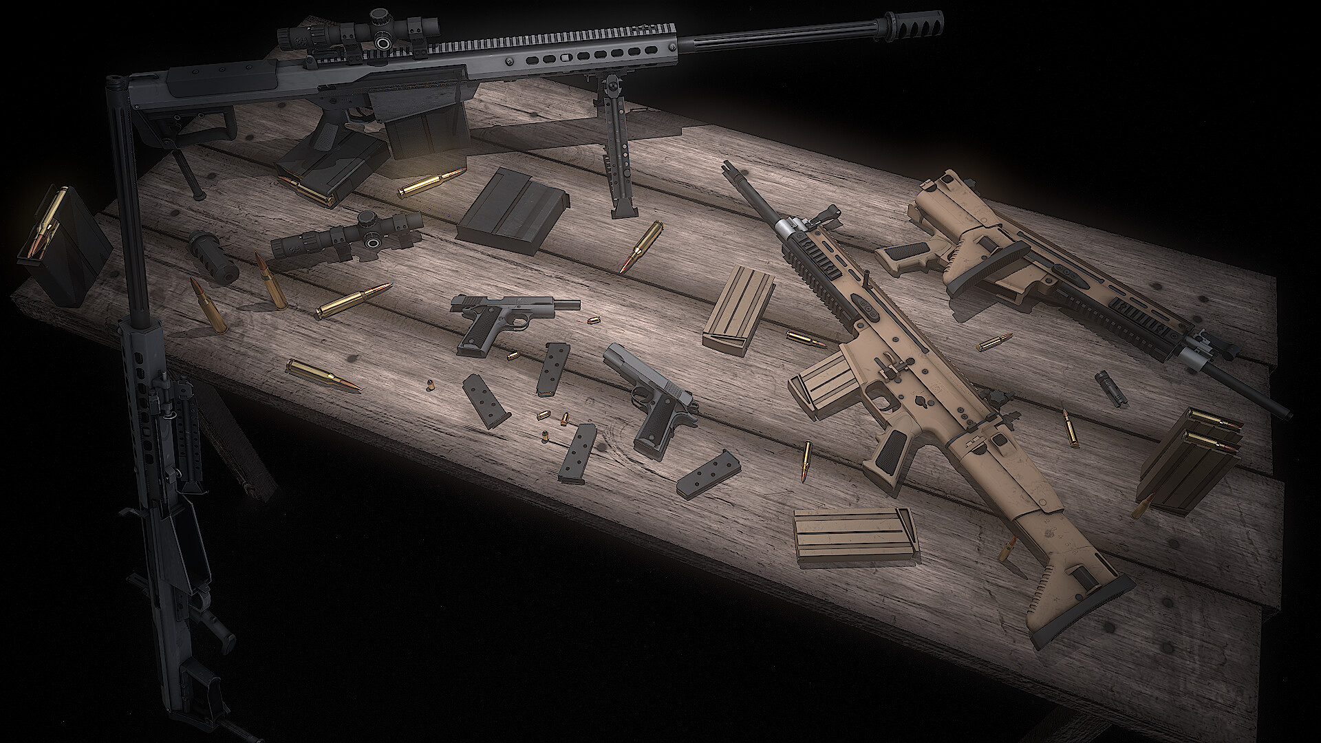 ArtStation - Gun Table