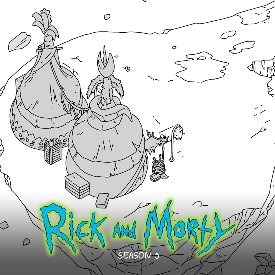 ArtStation - Rick and Morty_Season 5_Floating Island Crash Landing