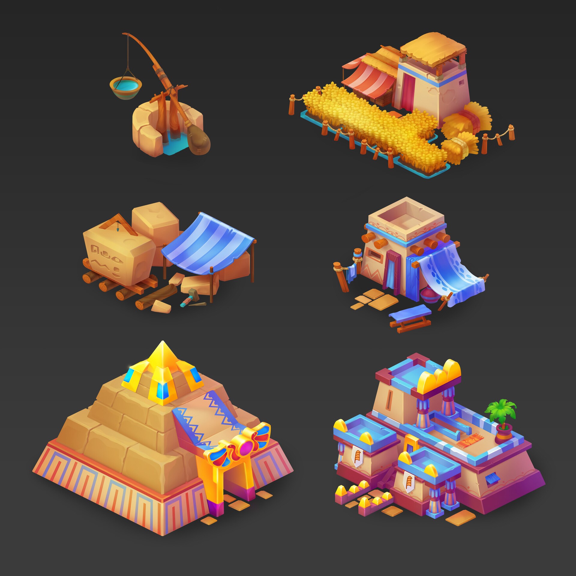 ArtStation - Isometric Buildings Asset