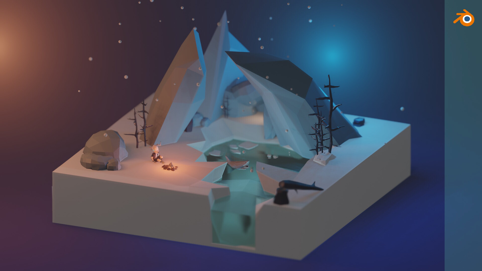 ArtStation - Low Poly Winter Scene