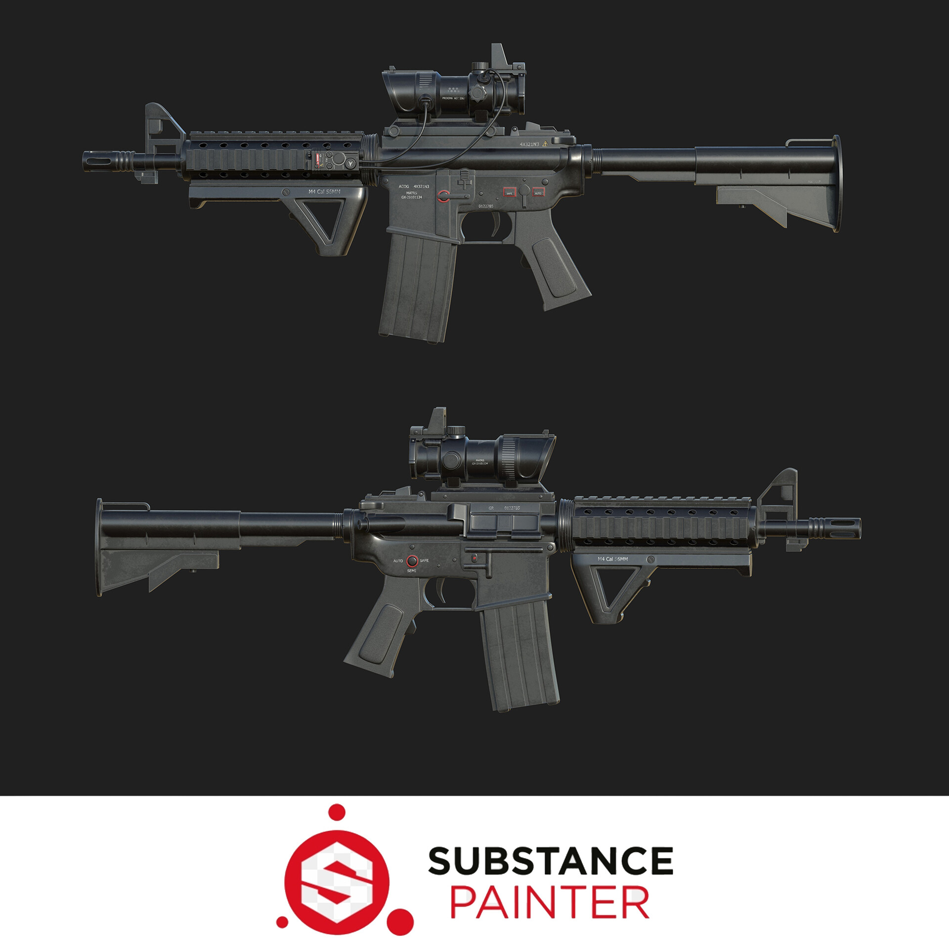 ArtStation - M16 assault rifle